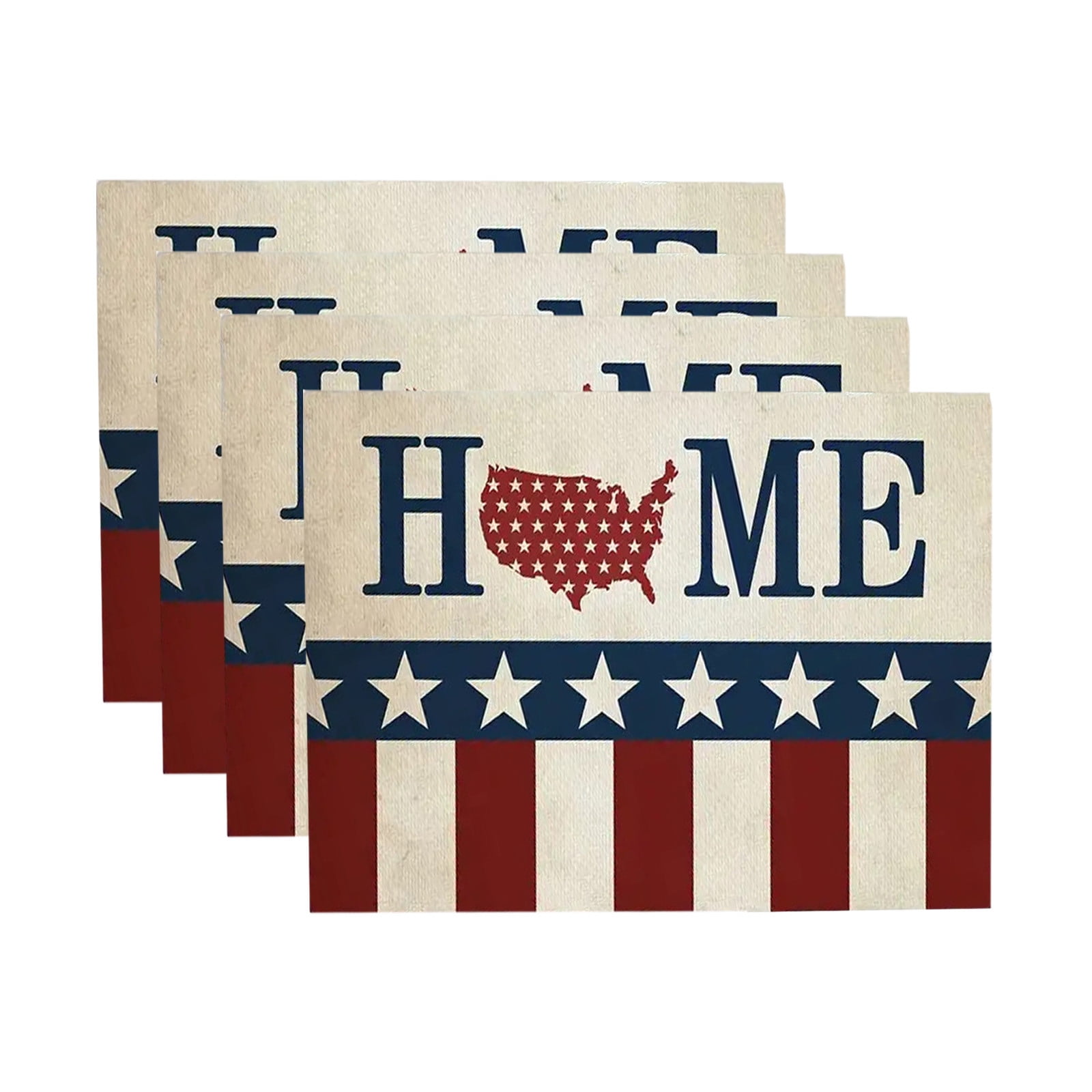 Lilixerw 4 PCS Memorial Day Placemats,Patriotic Freedom Stars Place ...