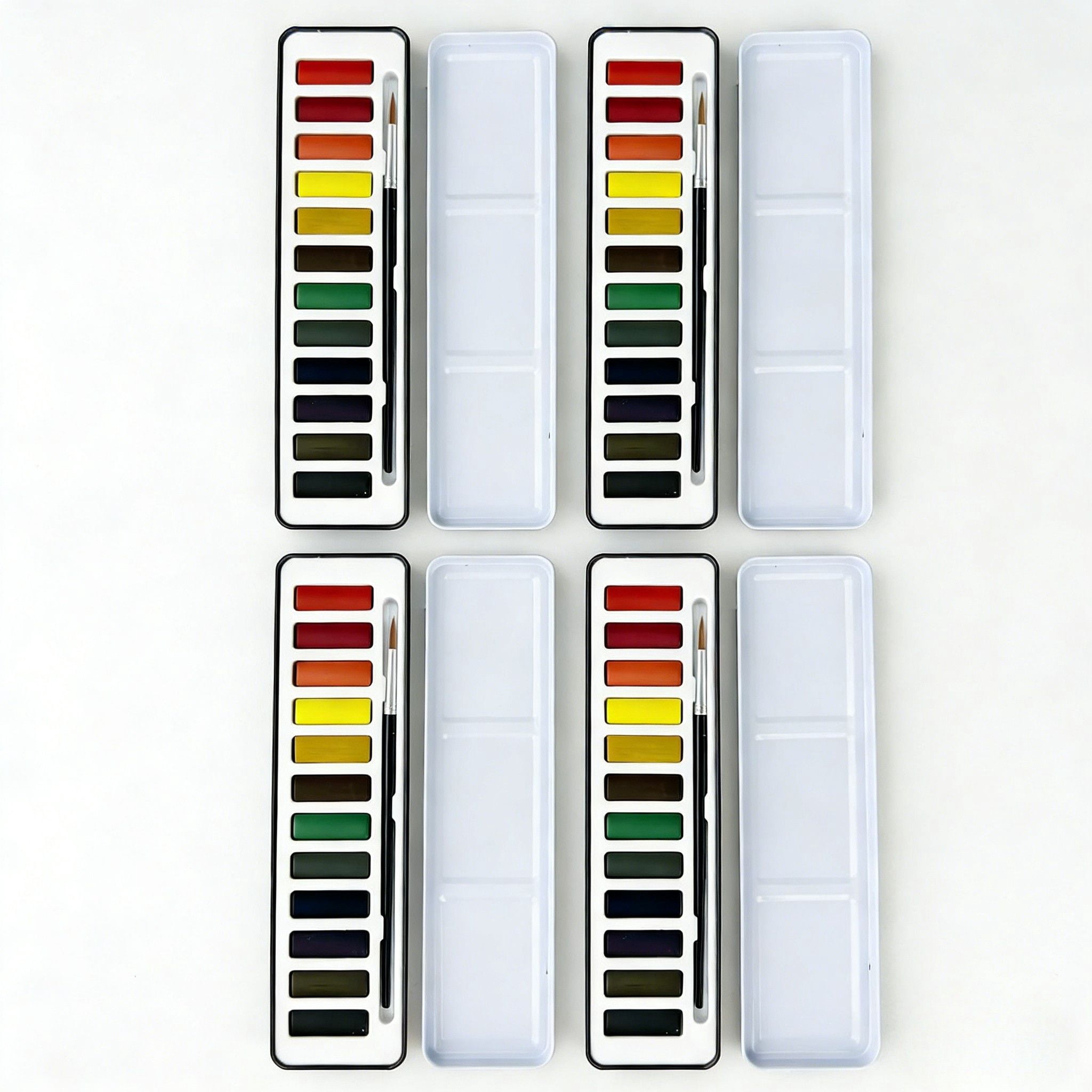 Lilixerw 4 PCS Watercolor Paint Set,12 Vibrant & Mixable Colors in Tin ...