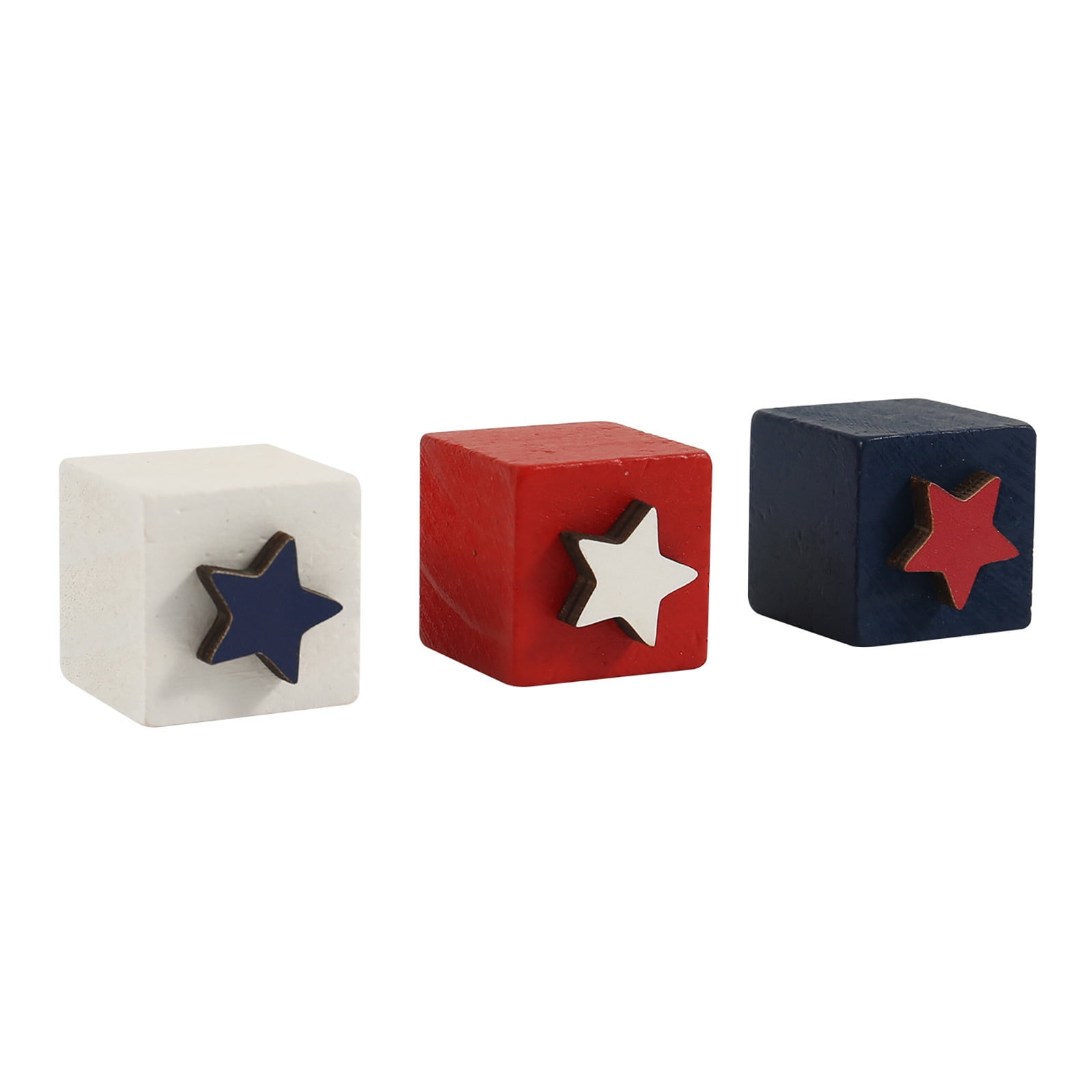 Lilixerw 4th of July Desk Decorations,3 PCS Patriotic Stars Sign ...
