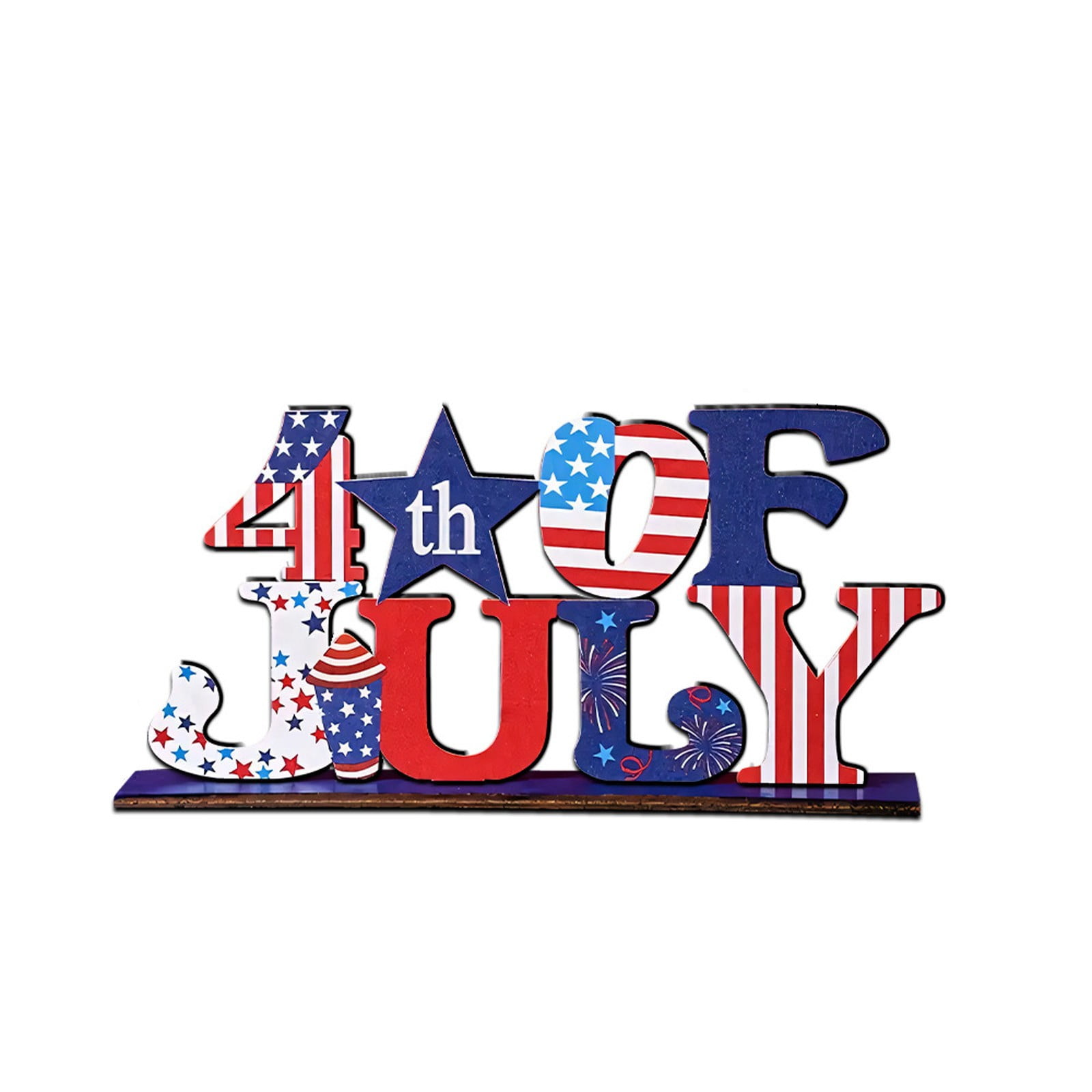 Lilixerw 4th of July Patriotic Wooden Ornaments,Memorial Day Tree ...