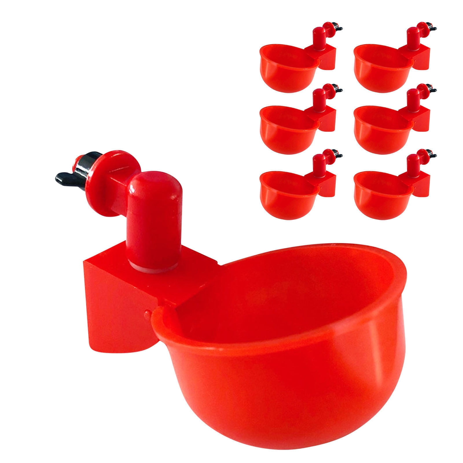 Lilixerw 6 PCS Chicken Waterer Cups,Water Feeder Kit,Poultry Water Cups ...