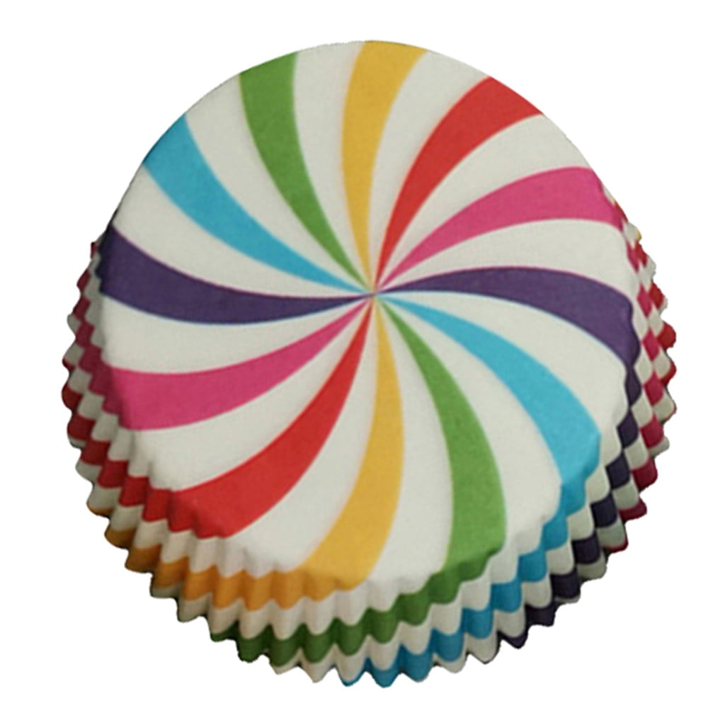 Lilixerw Clearance 100 Pack Cupcake Baking Cups,Rainbow Cupcake Liners ...