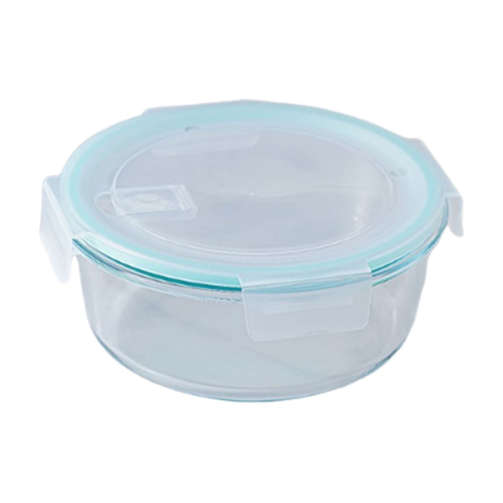 Lilixerw 6.73 x 2.68 inch Glass Round Bento Box,Salad Container Salad ...