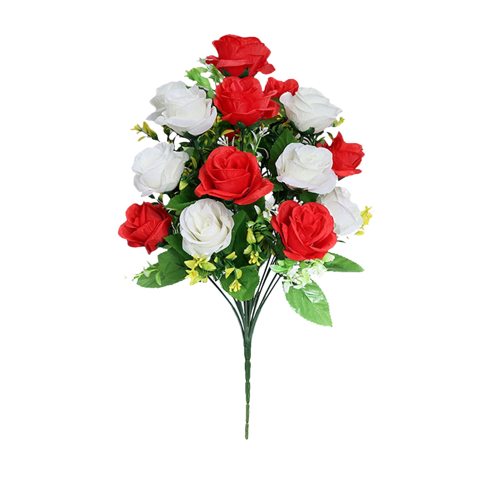Lilixerw Artificial Flowers,18pcs Red Rose Artificial Flowers,Realistic ...
