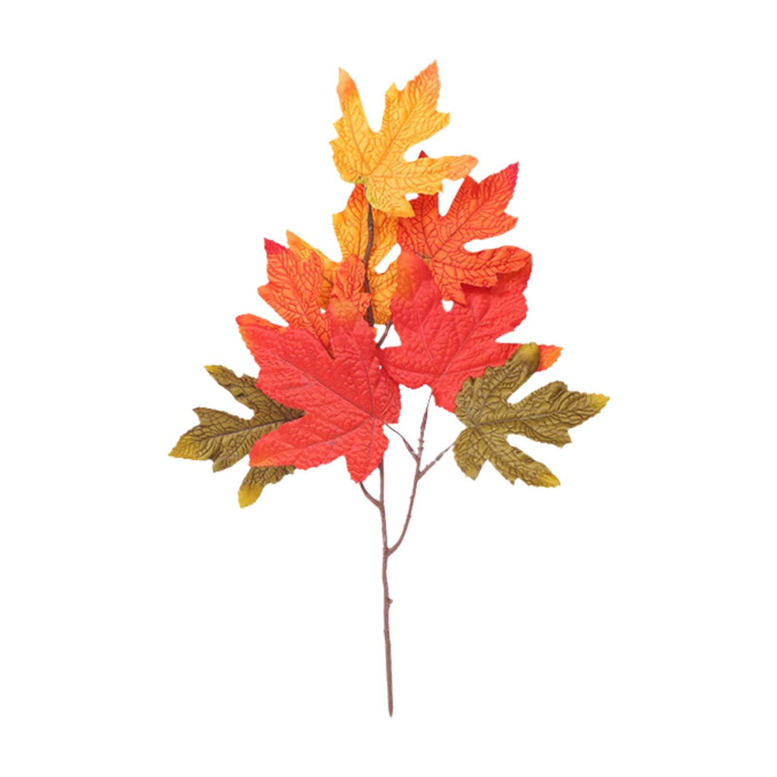 Lilixerw Artificial Maple Leaves Branches Faux Fall Fake Autumn Leaves ...