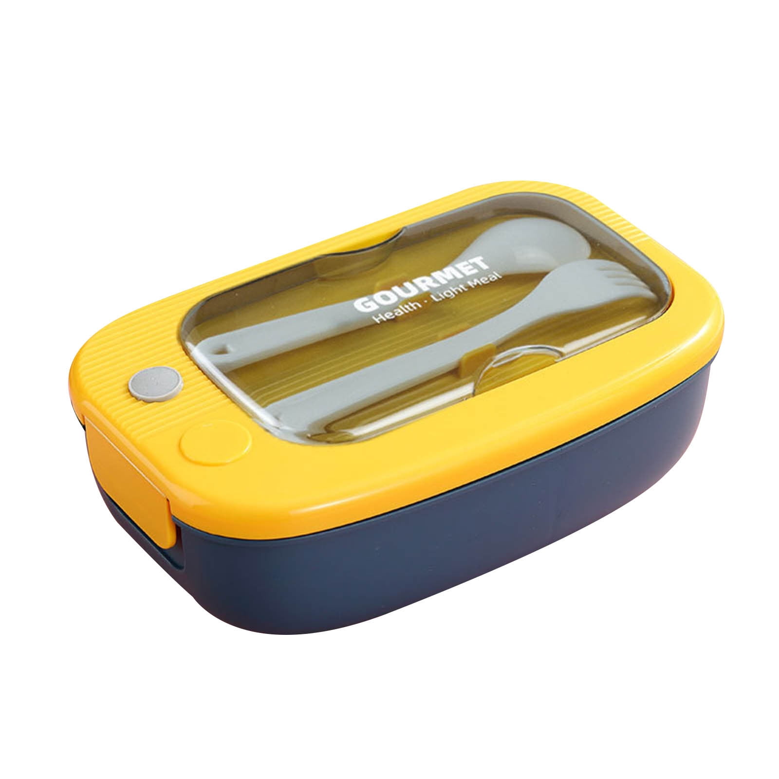 Lilixerw Bento Box Adult Lunch Box with Spoon & Fork,2 Compartment ...