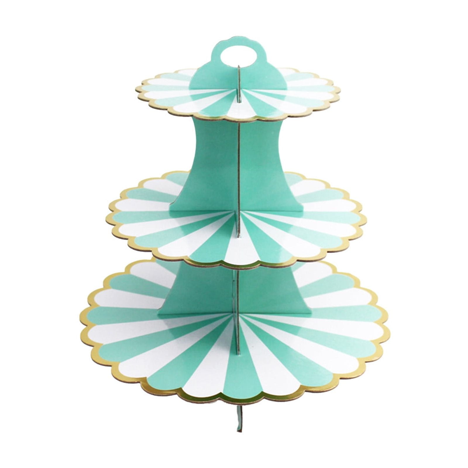 Lilixerw Cardboard Cake Stand,3 Tier Paper Dessert Round Cupcake Holder ...