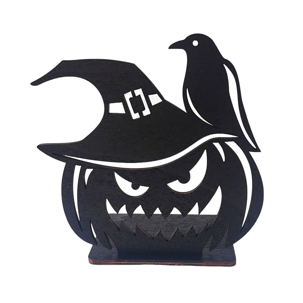Lilixerw Halloween Tabletop Wooden Centerpiece Decorations,Wood ...