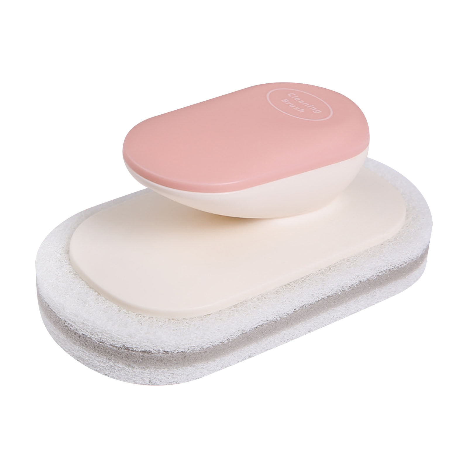 Lilixerw Handled Sponge Brush,Non-Scratch Remove Soap Scum,for Cleaning ...