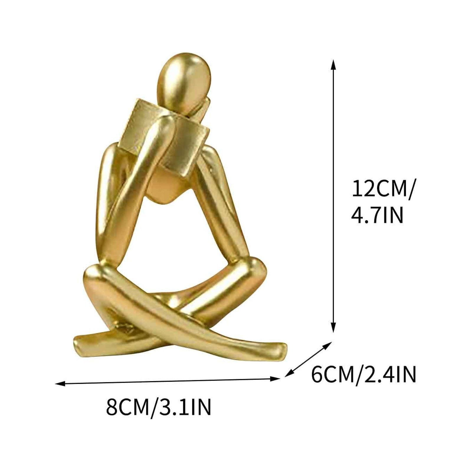 Lilixerw Home Decor Reading Thinker Statue Modern Figurines,Abstract ...