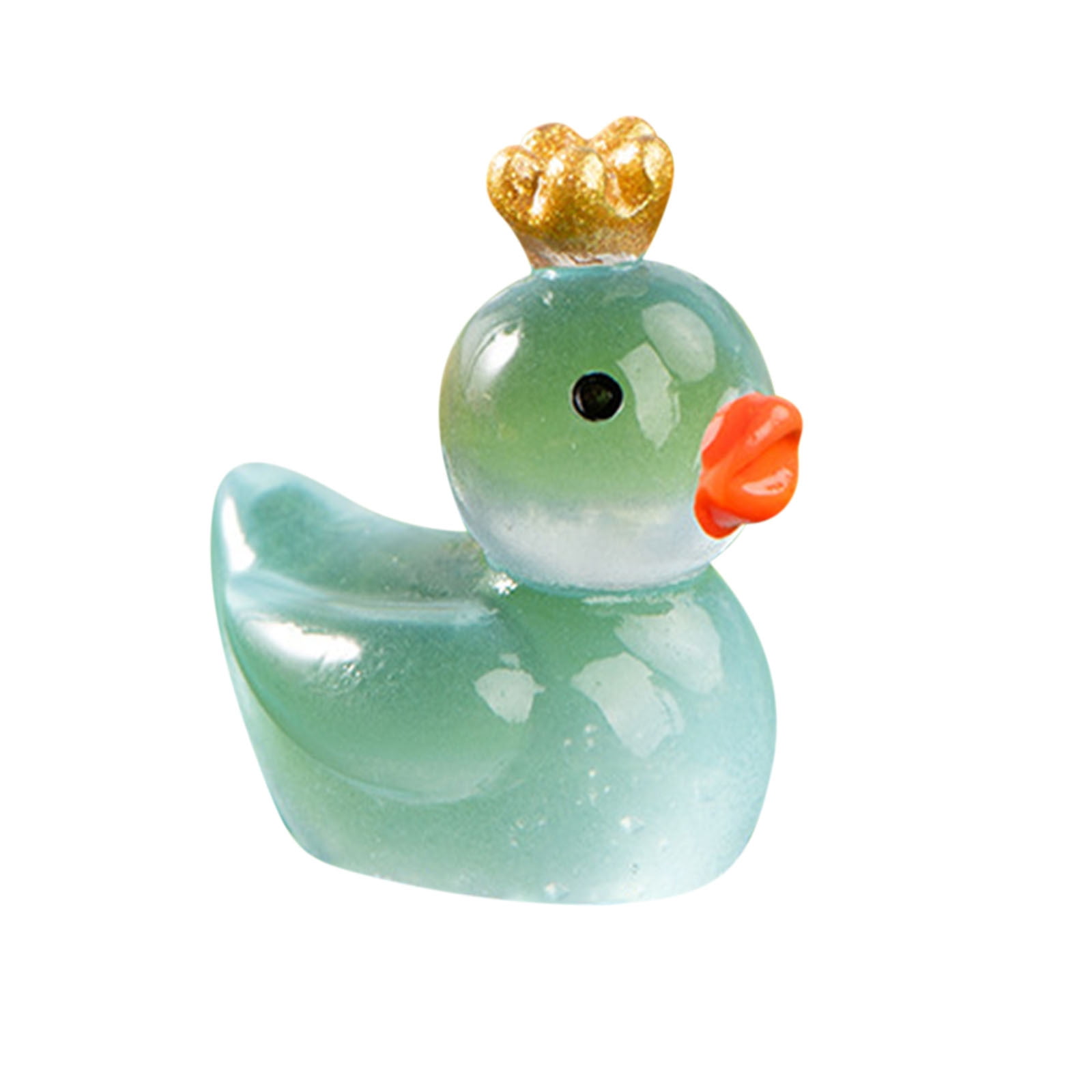 Lilixerw Luminous Mini Resin Duck,Little Small Crown Ducks Glow in The ...