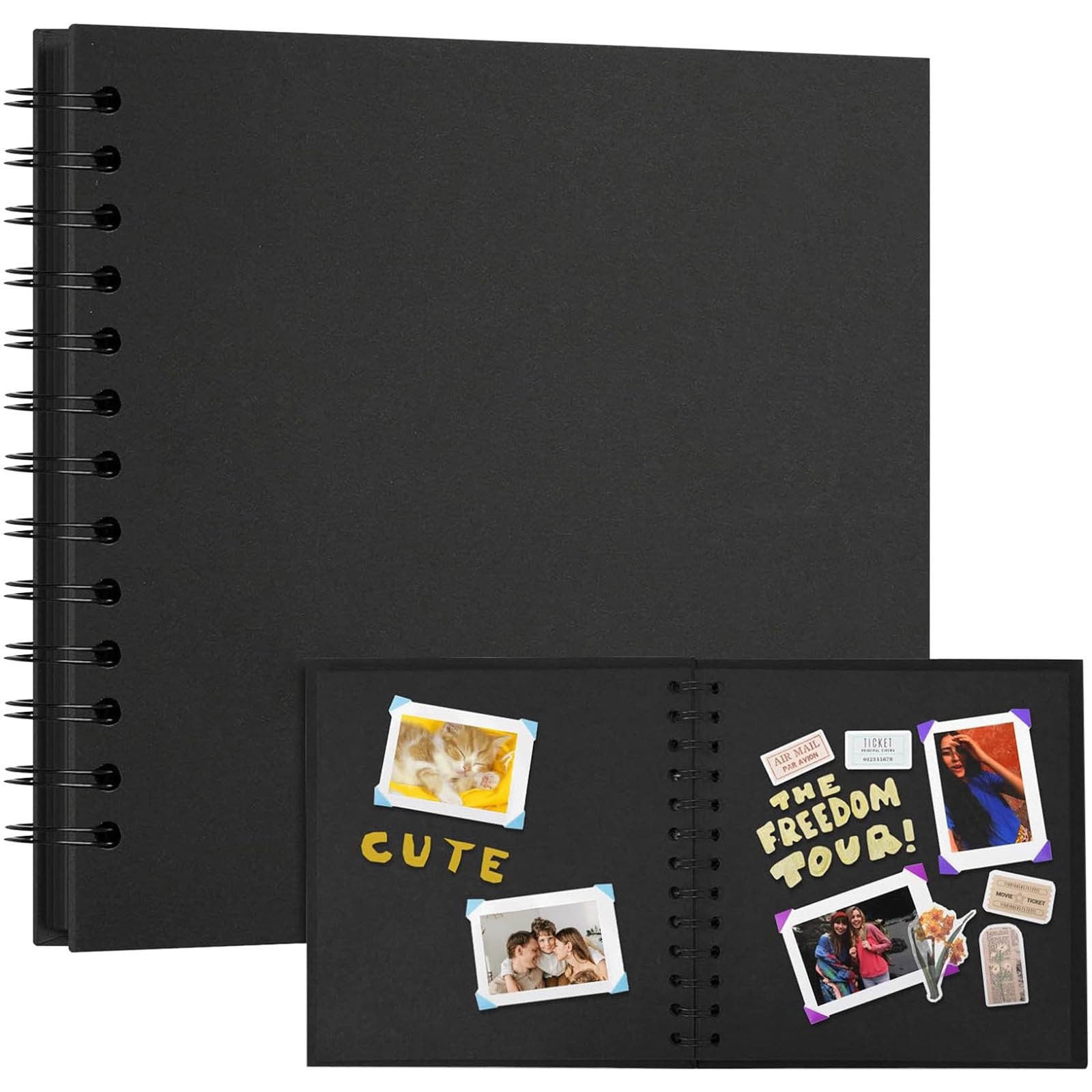 Lilixerw Scrapbook Album,40 Pages Hardcover Kraft Paper Scrap Book ...