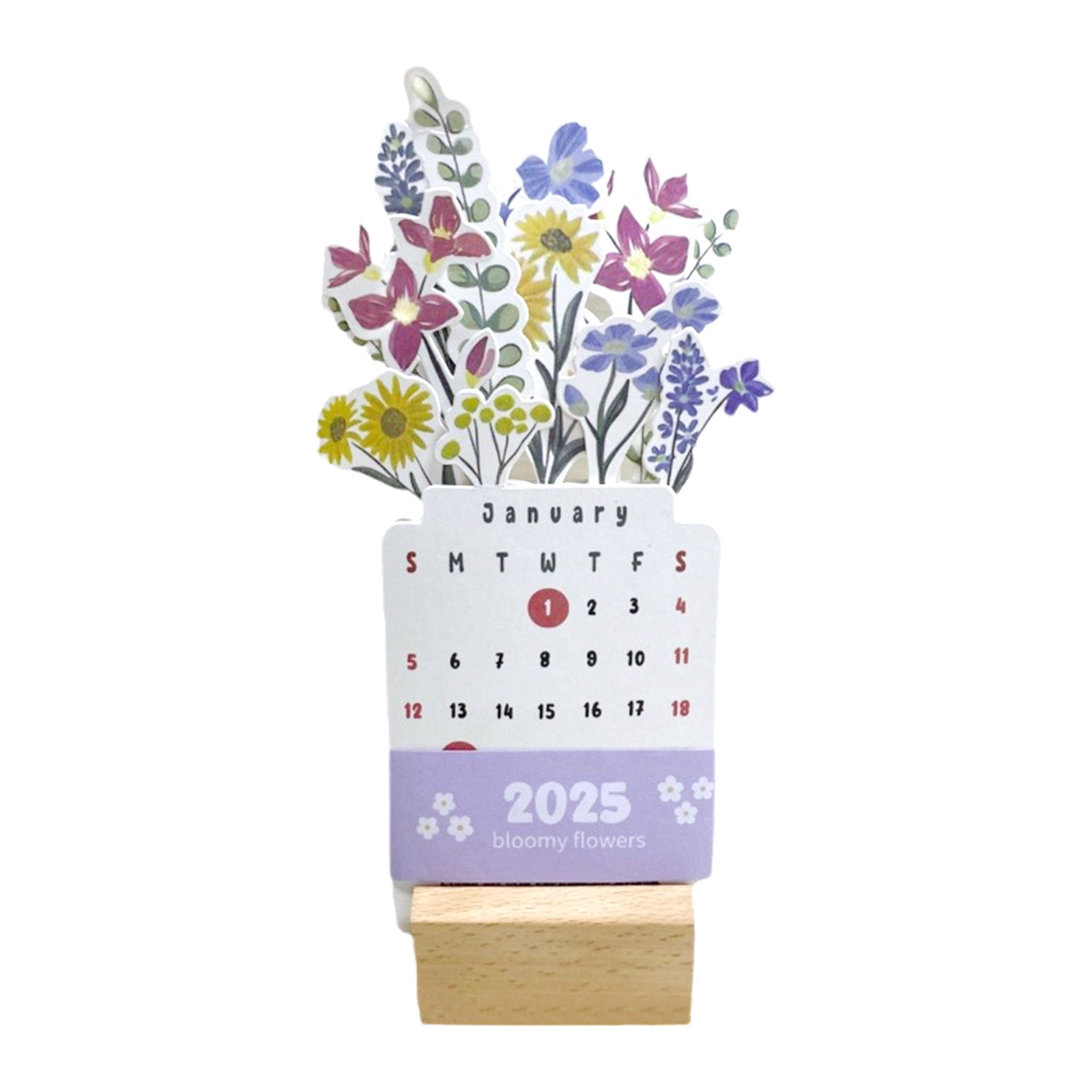 Lilixerw Clearance Small Desk Calendar 2025,Floral Desktop Calendar ...