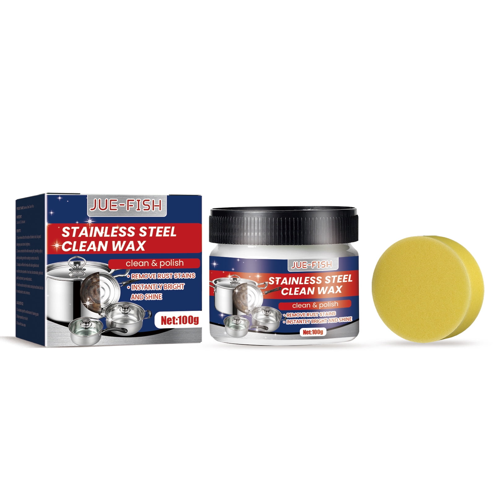 Lilixerw Stainless Steel Clean Wax,Stainless Steel Cleaning Paste ...