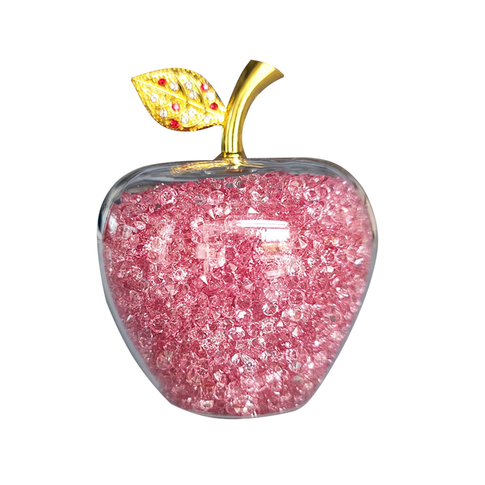 Lilixerw Christmas Decorations Crystal Apple Figurine,2.48" Mini Glass ...
