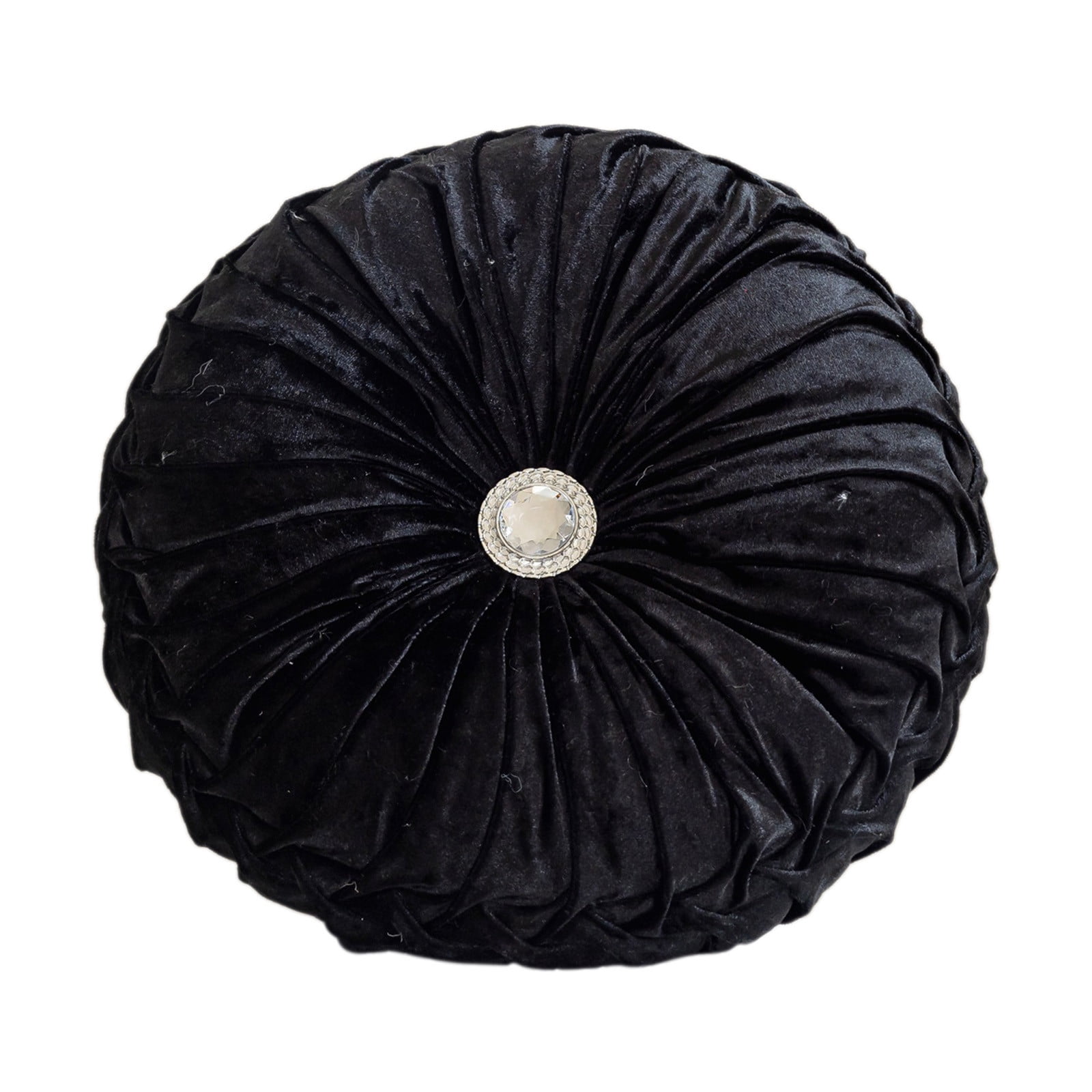 Lilixerw Velvet Round Throw Pillow Pleated Round Pillow Cushion ...