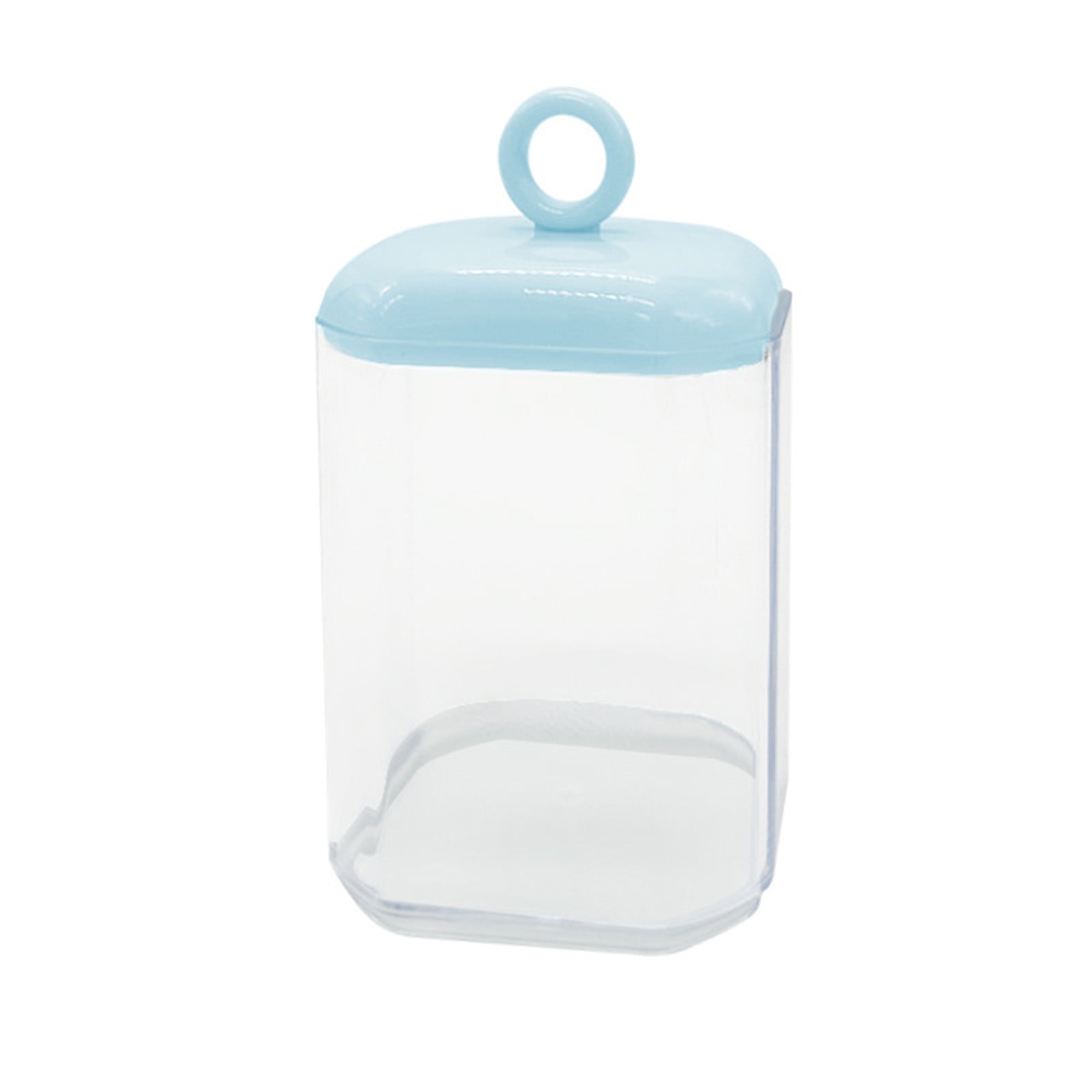 Lilixerw Cotton Swab Holder Clear Bathroom Dispenser with Lid Plastic ...