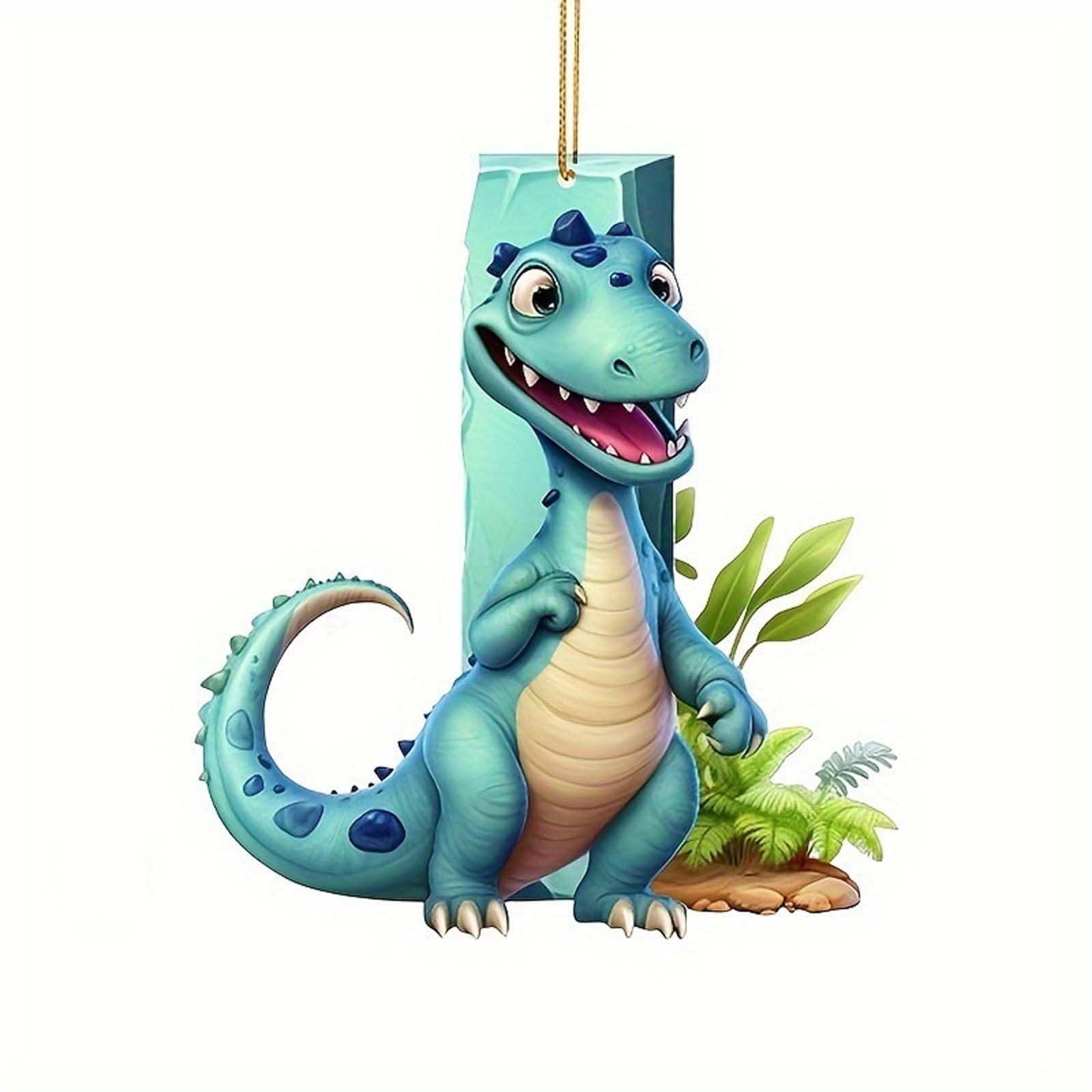 Lilixerw Dinosaur Design Letter Christmas Ornament,26 Letter Acrylic 2D ...