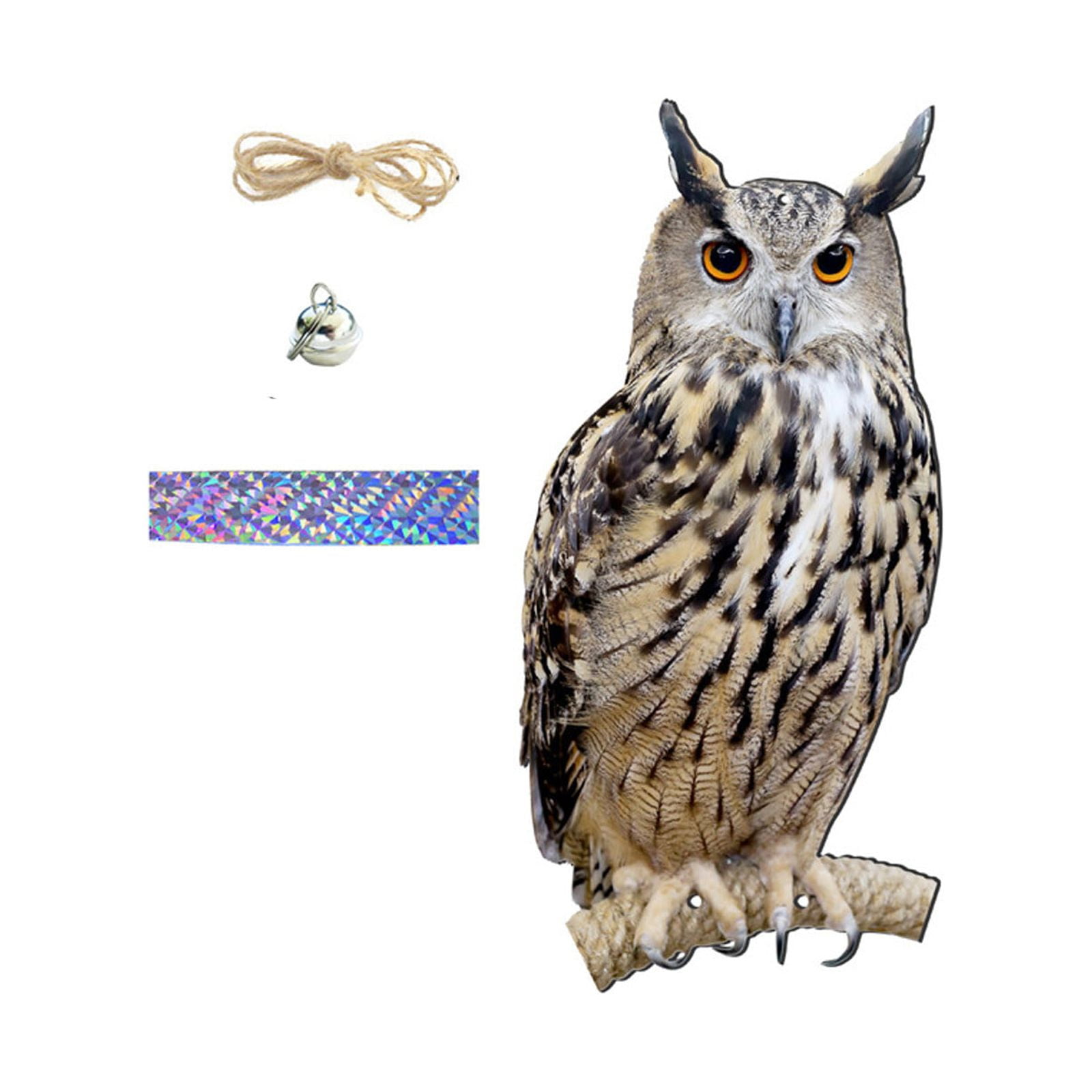 Lilixerw Fake Owl Scare Pendant,Rotating Head Bird Devices,Plastic ...