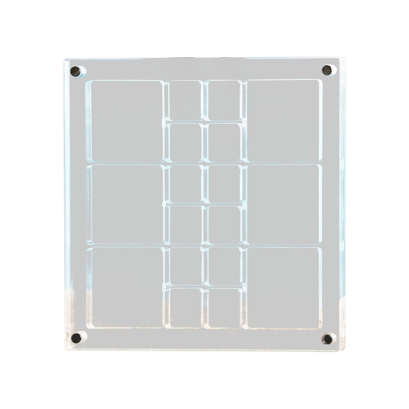 Lilixerw Grids Acrylic Display Box - Clear Shadow Box for Seashell,Rock ...