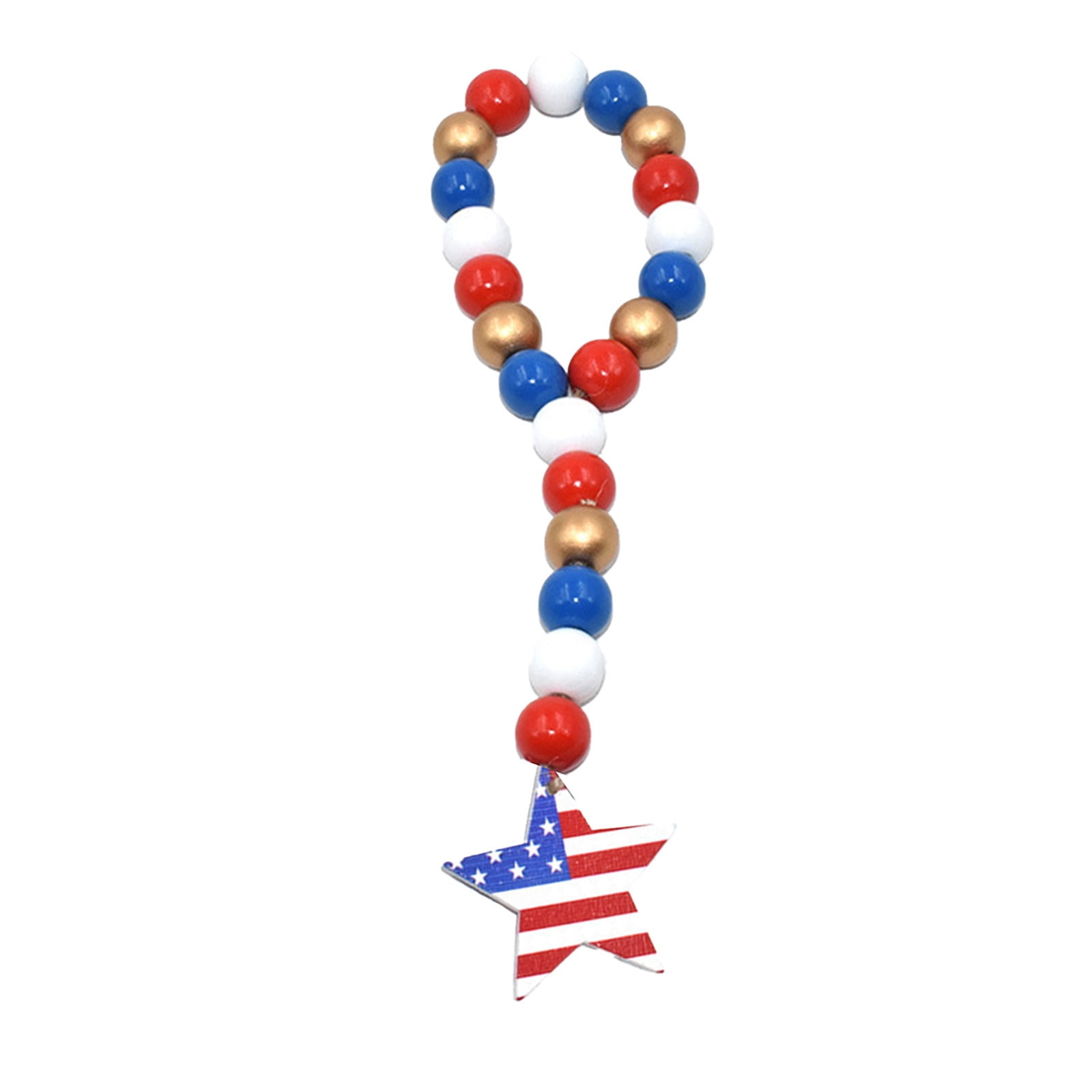 Lilixerw Independence Day Wood Bead Garland,Rustic Tassels Patriotic ...