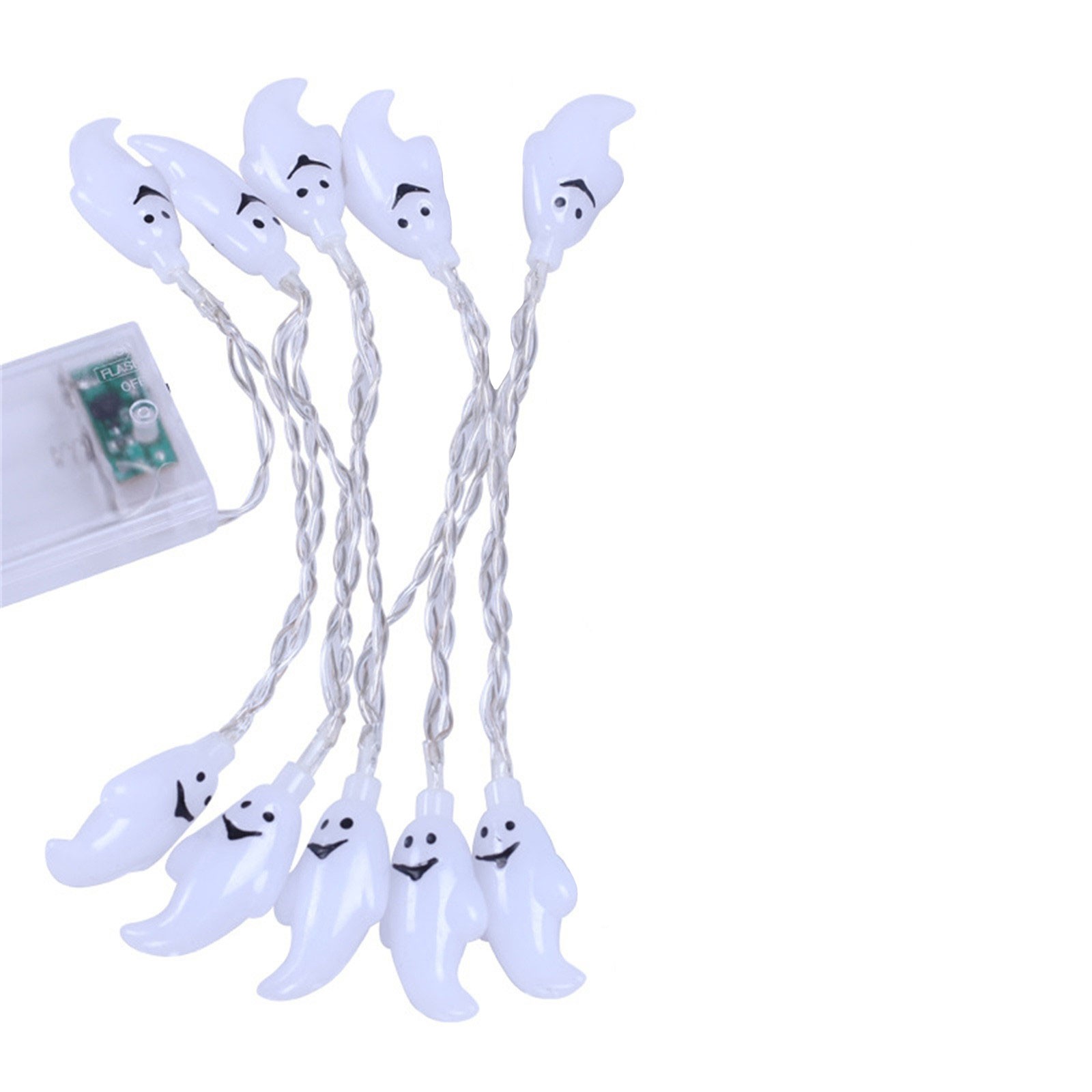 Lilixerw LED Ghost Halloween String Lights,Cute Decorative Ghost String ...