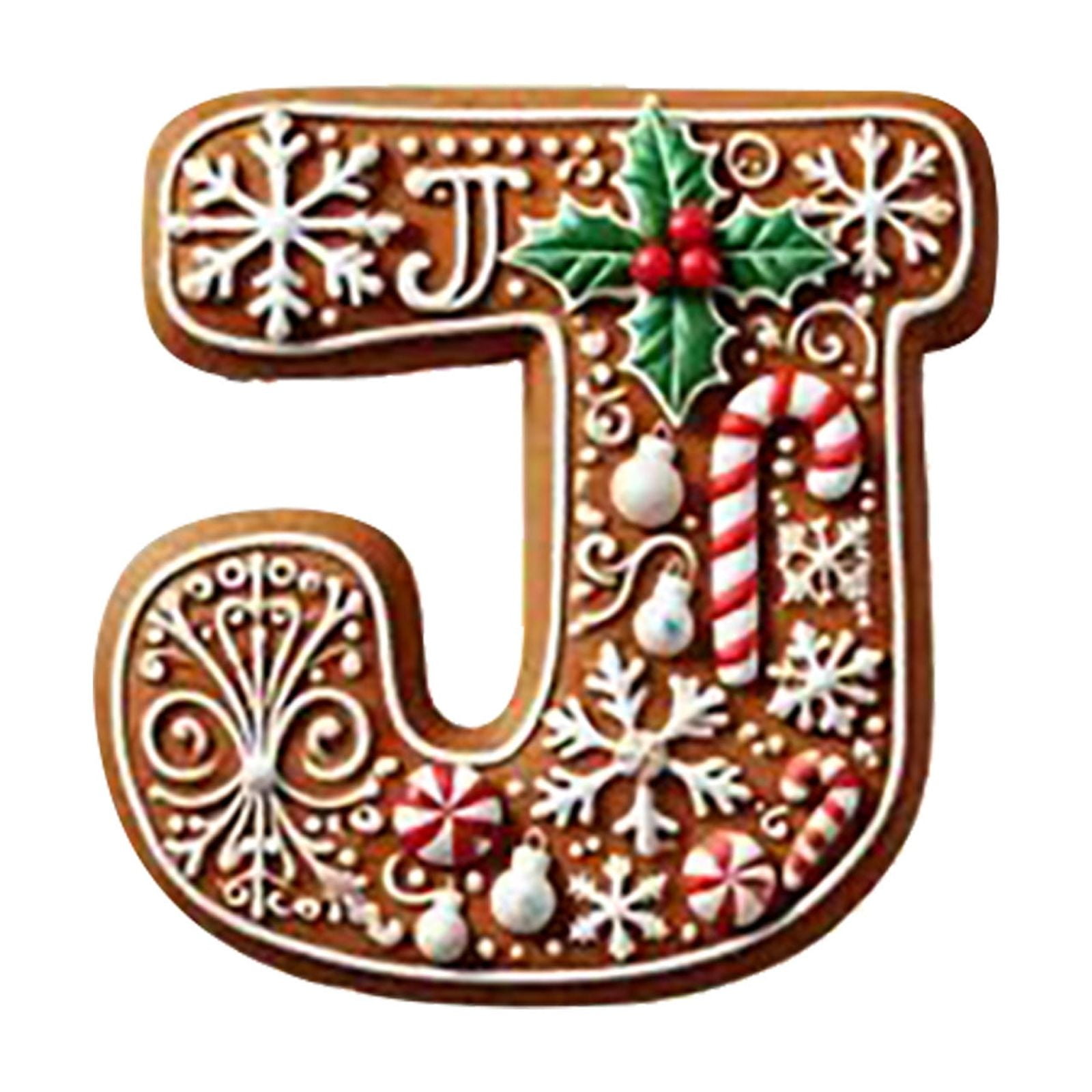 Lilixerw Single Letter Christmas Ornament,3.15Inch Acrylic Xmas Letter ...