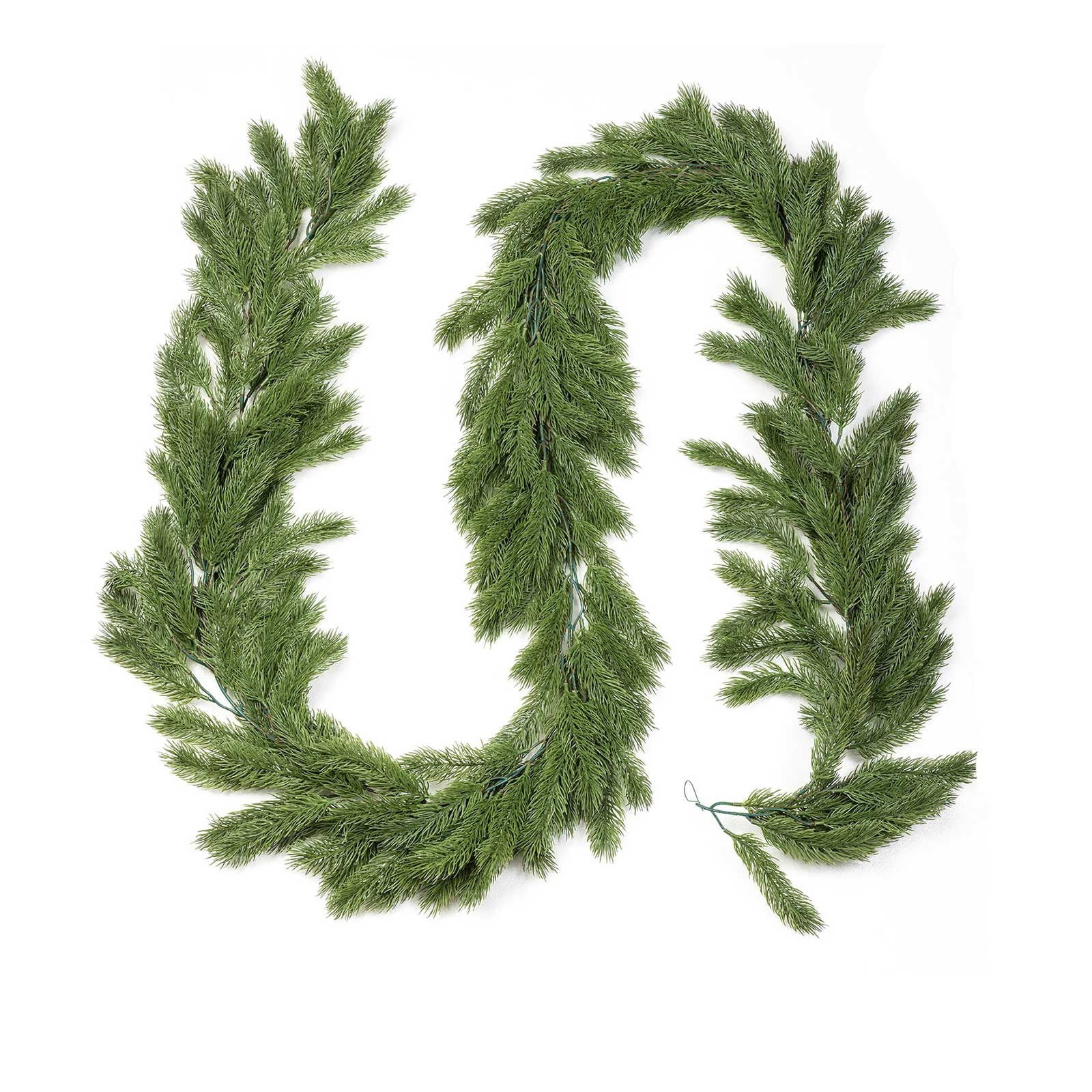 Lilixerw Soft Touch Artificial Christmas Garland,6.5ft Realistic Leaf ...