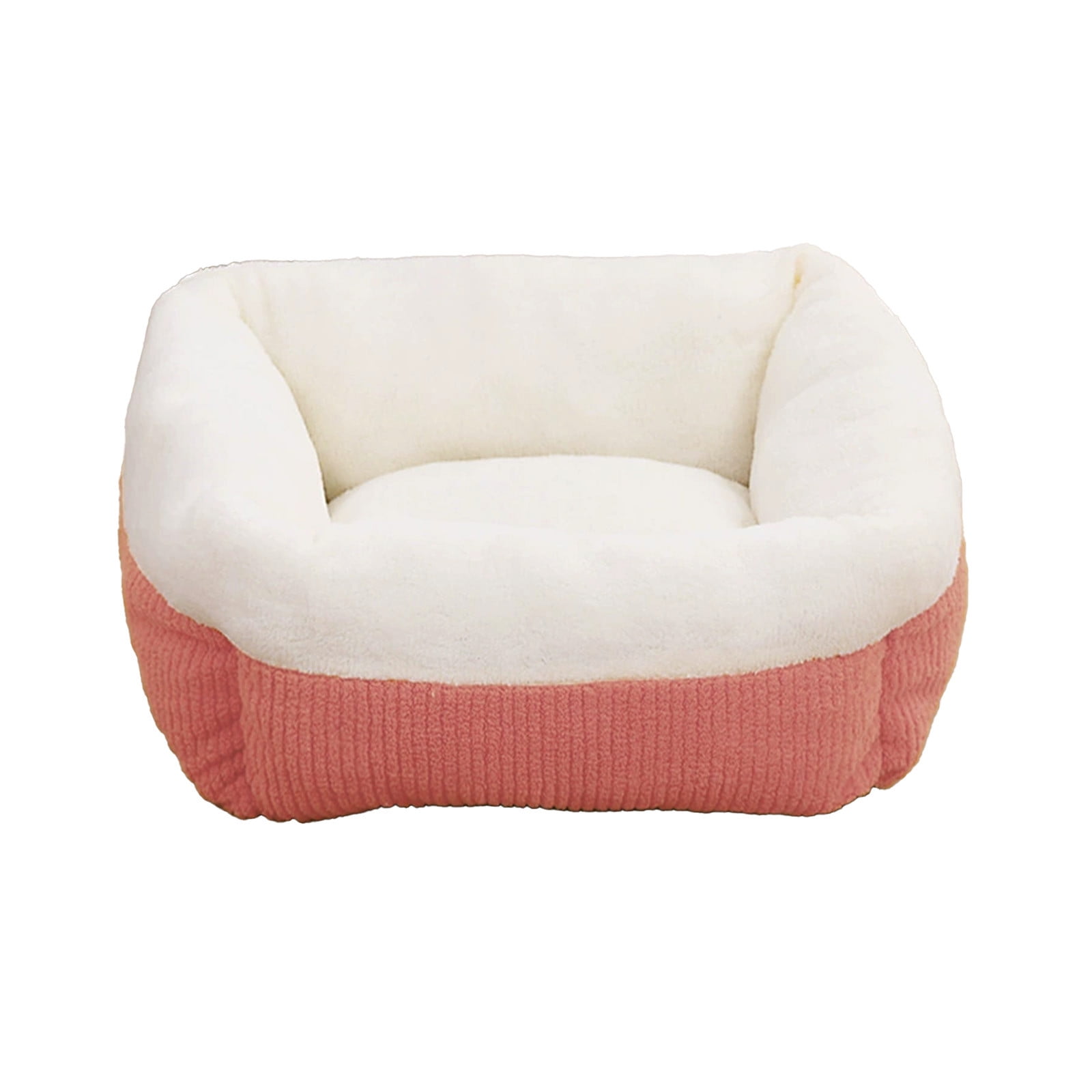 Lilixerw Square Winter Plush Cat Bed,Soft Fluffy Pet Bed for Cats and ...