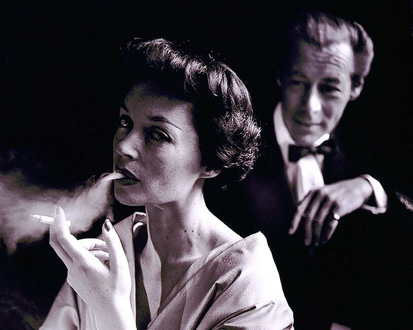 Lilli Palmer Smoking & Rex Harrison 1950 Style - A - 20x30 Inch Glossy ...