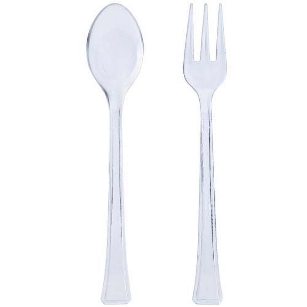 Mini 48 Ct Plastic Clear Spoons and Forks Combo [ 480 in Pack] (480 ...
