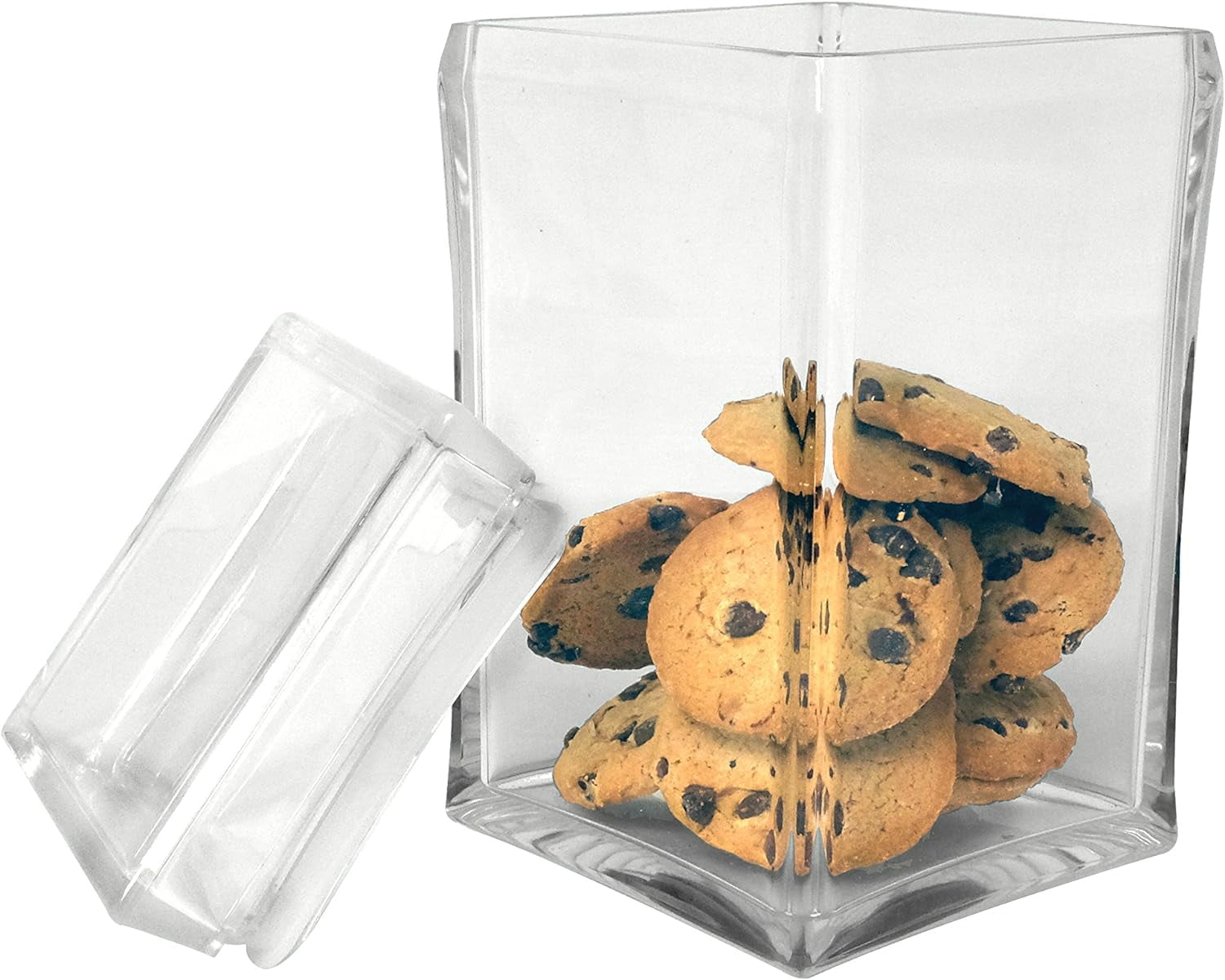 Lillian Clear Acrylic, Cookie / Candy Jar With Airtight Seal Lid -67 Oz ...