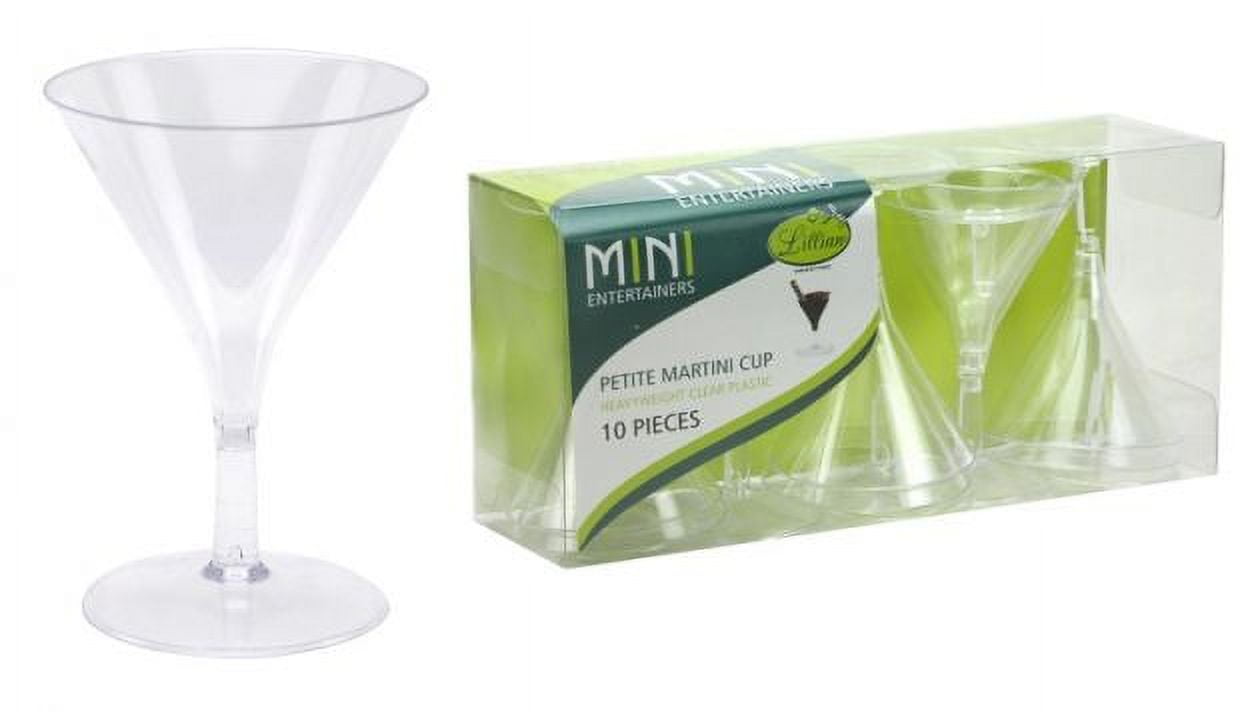 Lillian Mini Entertainers Clear Petite Martini Cup 2 Oz 10 Ct - 50 Pack ...