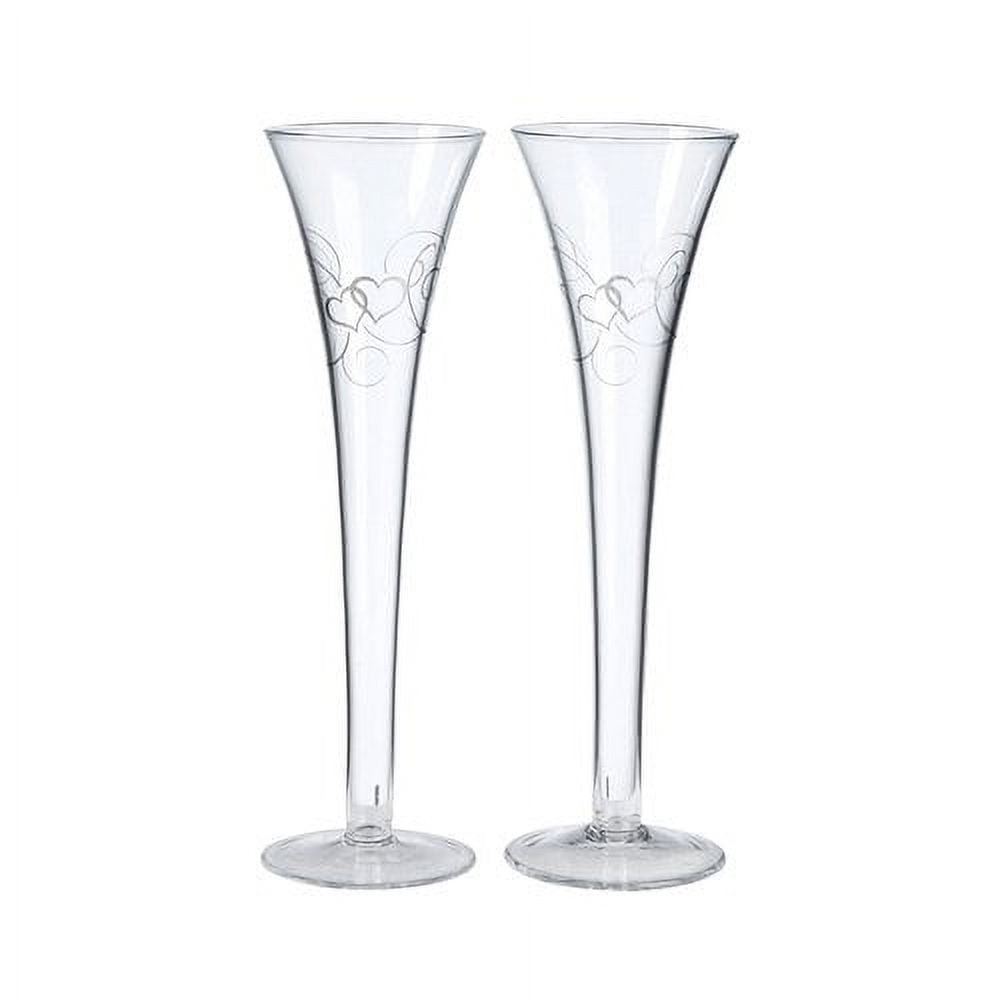 Lillian Rose Double Heart Flutes - Walmart.com