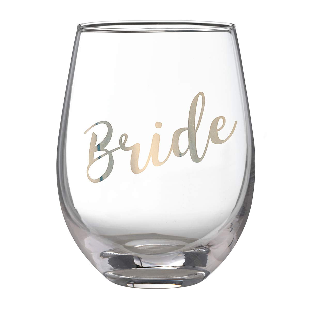 Lillian Rose Gold Bride Stemless Wine Glass, Height 4.75" (G115 BR), 1 ...