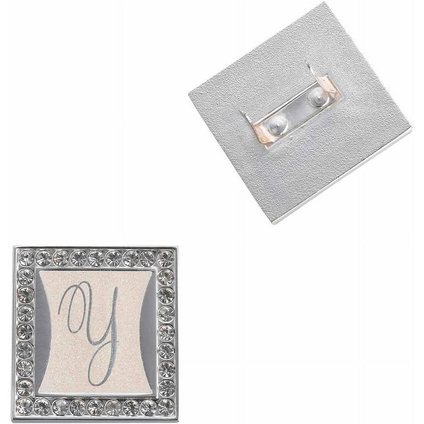 Lillian Rose Monogram Letter Y Clip with Rhinestone Frame, silver ...