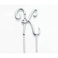 Lillian Rose Silver Rhinestone Monogram Small Letter K Cake Topper ...