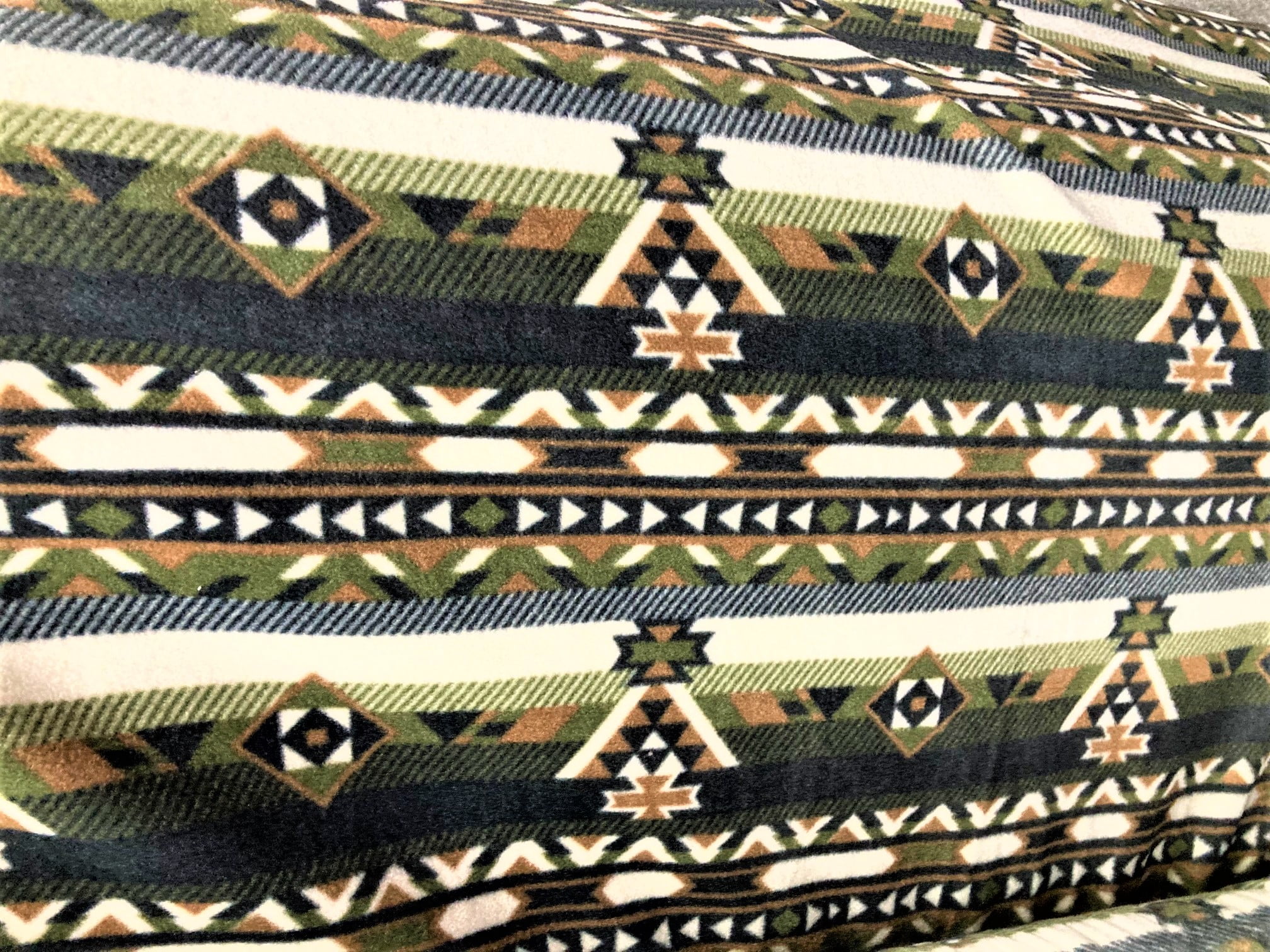 Lilly Craft Aztec Olive Green Stripe Tribal Print Fleece Fabric 58-60 ...