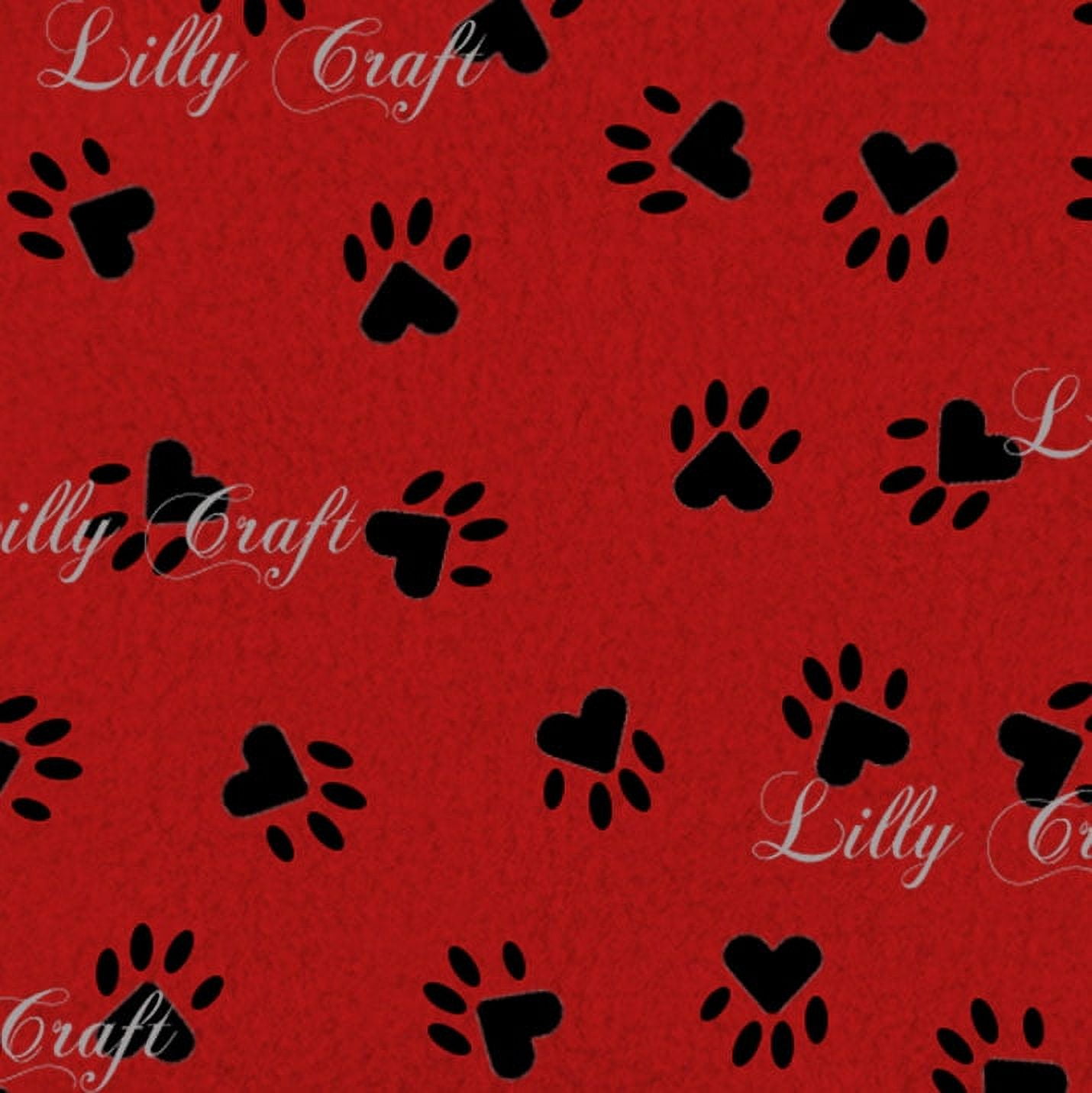 Red Dog Paw Print Background