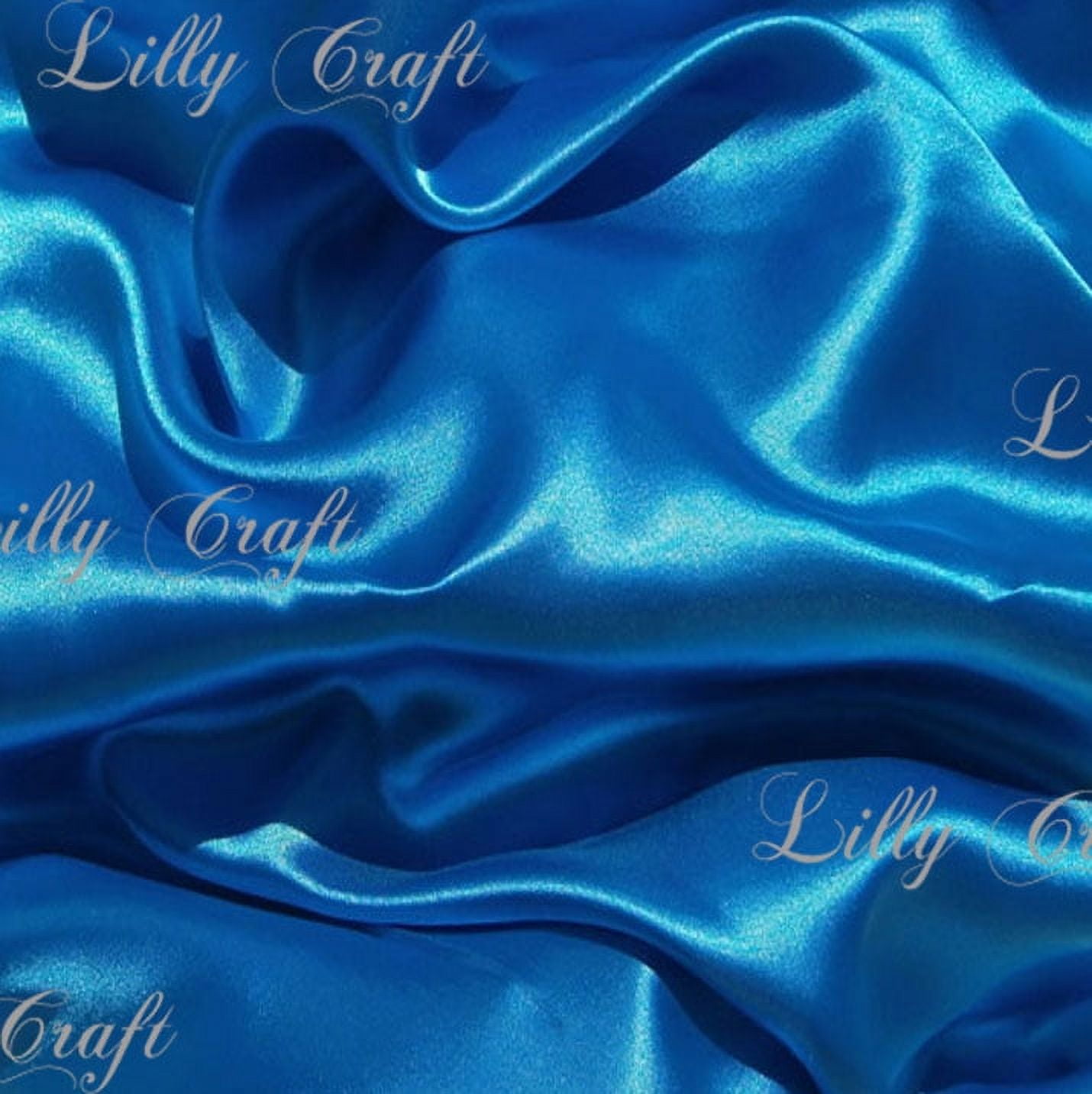 Lilly Craft Bridal Satin Blue Color FABRIC 58-60" Wide Sold by the Yard ...