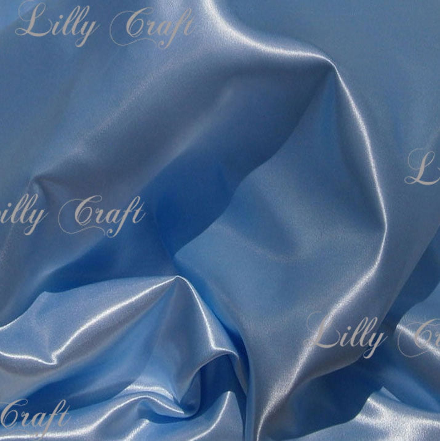 Lilly Craft Bridal Satin Light Blue Color FABRIC 58-60" Wide Sold by ...