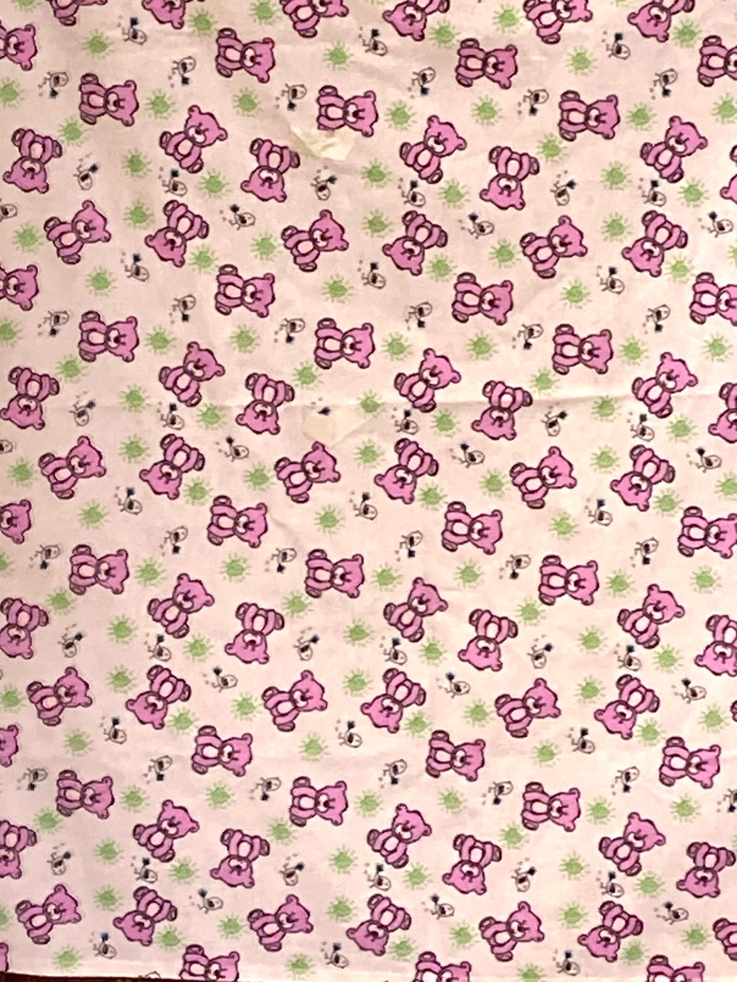 Lilly Craft Flannel Teddy Bears with Purple - 45" Wide and Sold by the ...