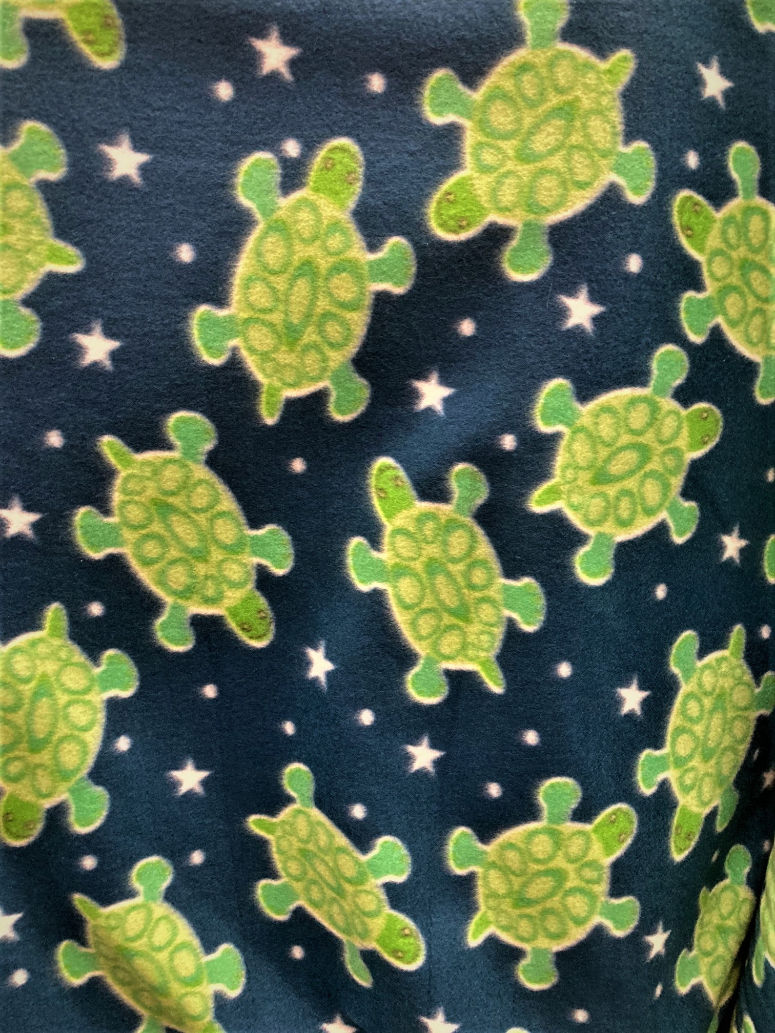 Lilly Craft Turtles on Navy Print Fleece Fabric - Sold by The Yard - 58 ...