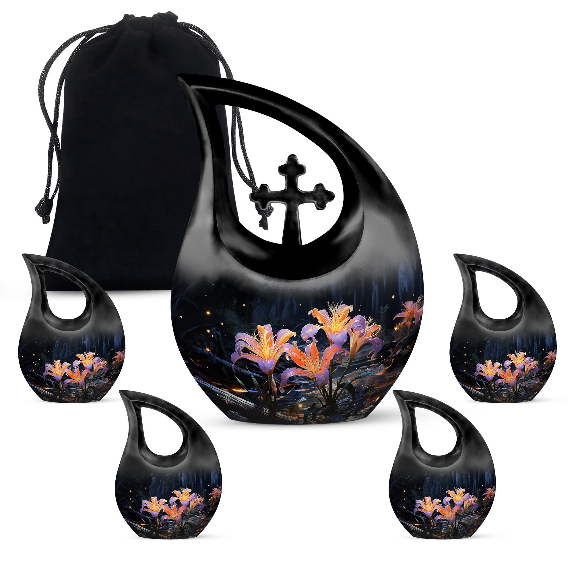 Lilly Flower Urn - Human Cremation Urns - Urns For Human Ashes Adult ...