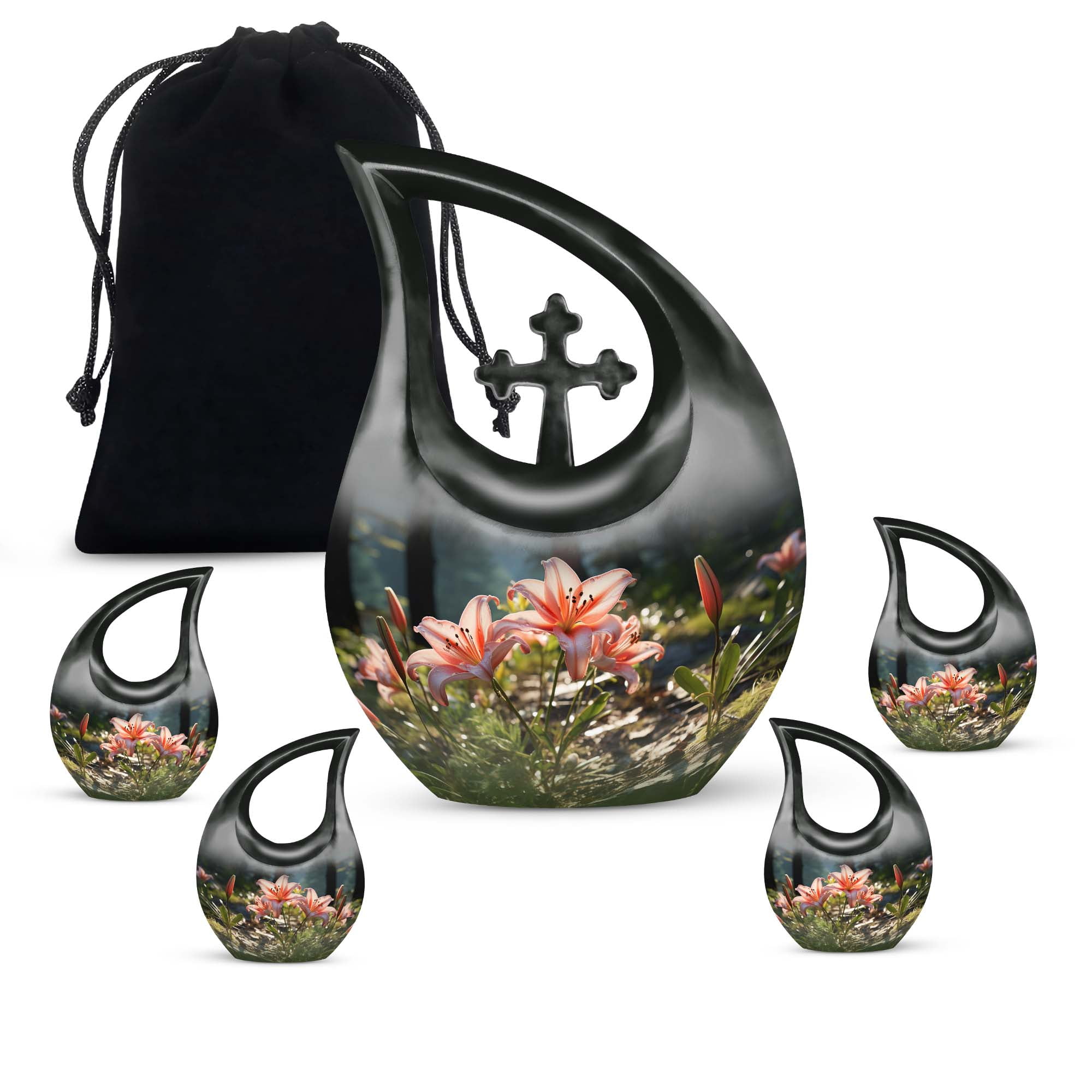 Lilly Flower Urn - Mini Urns For Human Ashes - Urn For Ashes Adult Male ...