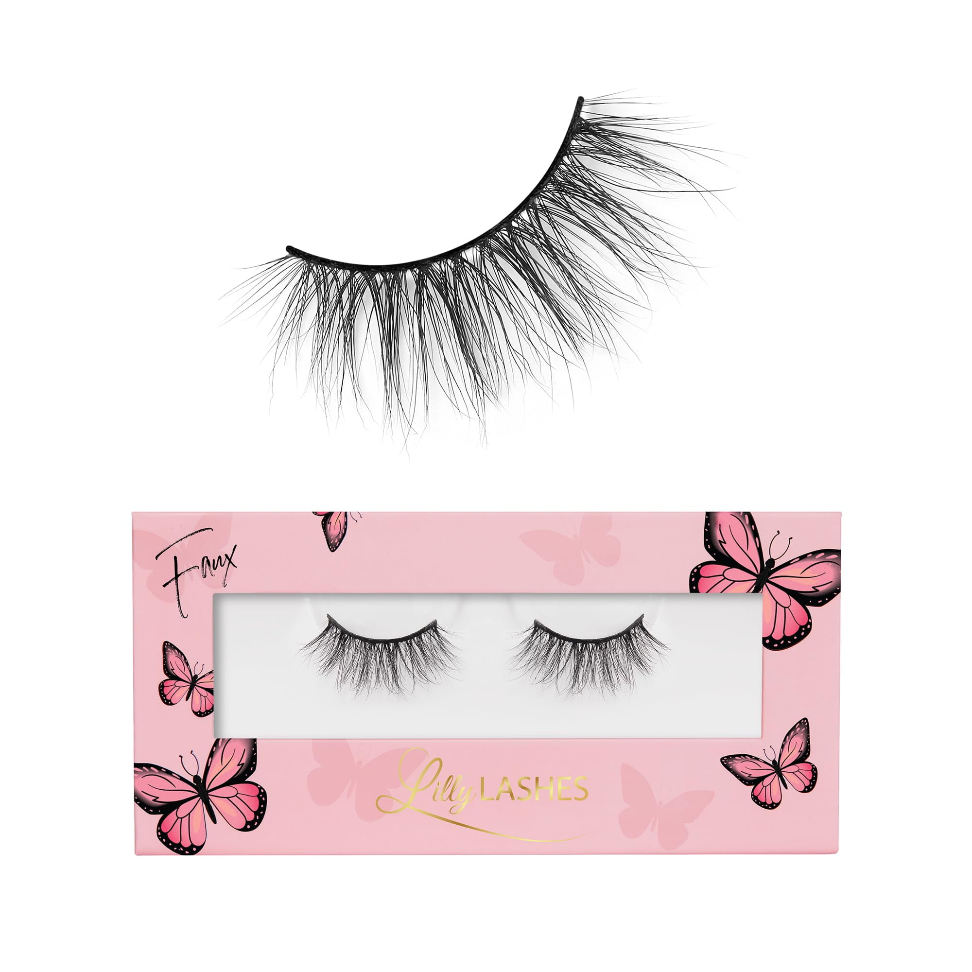 Lilly Lashes Butterfl'eyes Faux Mink Lashes, Half Lashes Natural Look ...