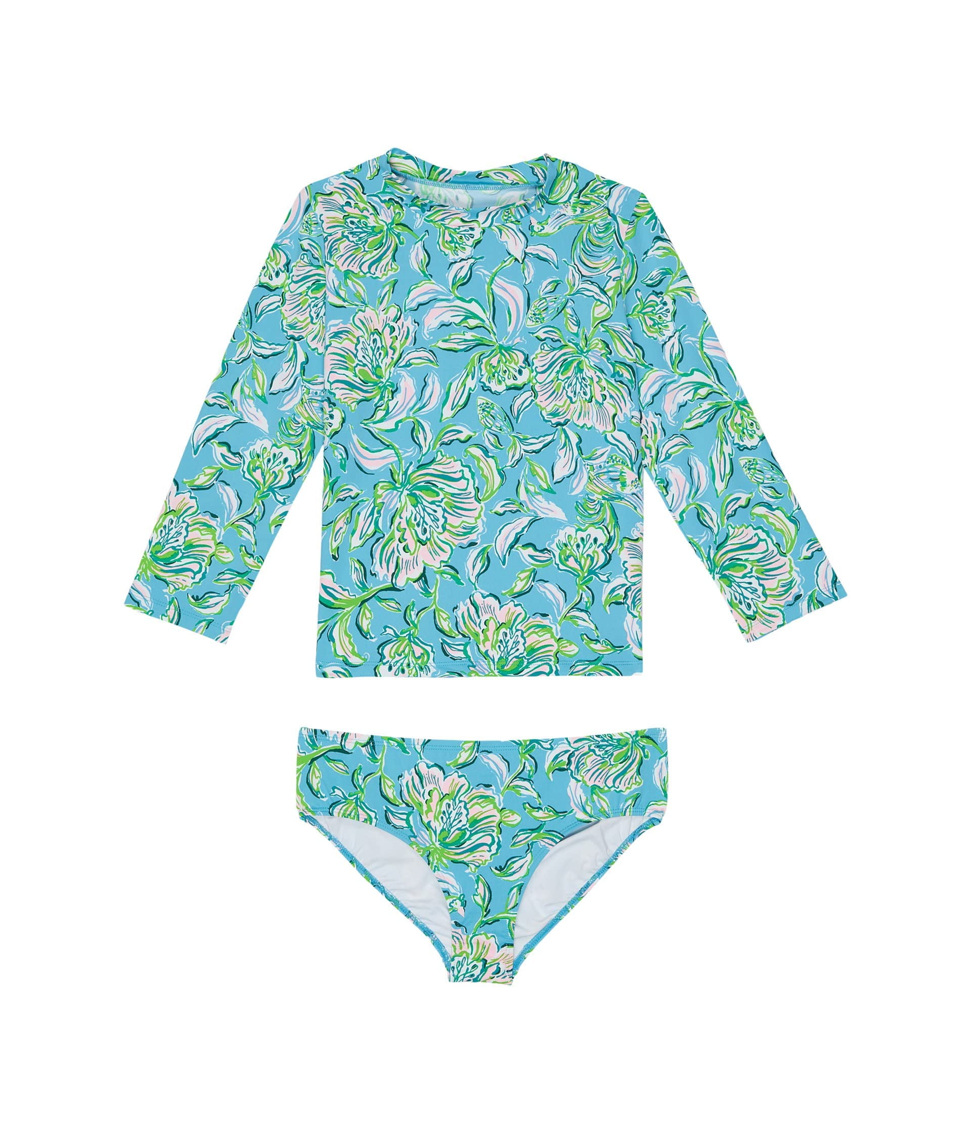 Lilly Pulitzer Girl's Bobby Rashguard Set UPF 5 (Toddler/Little Kids ...