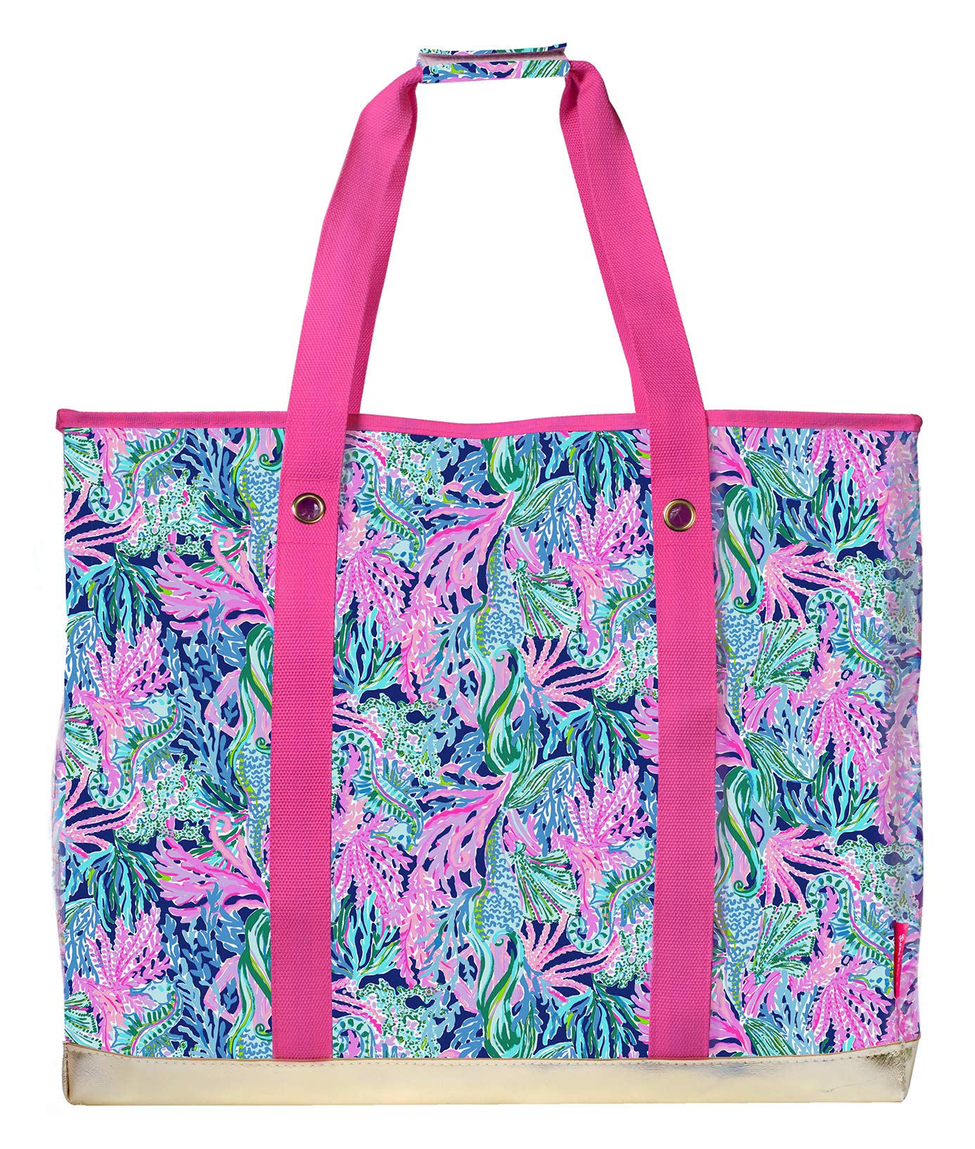 Lilly Pulitzer Large Utility Tote Bag, Heavy Duty Collapsible Tote ...