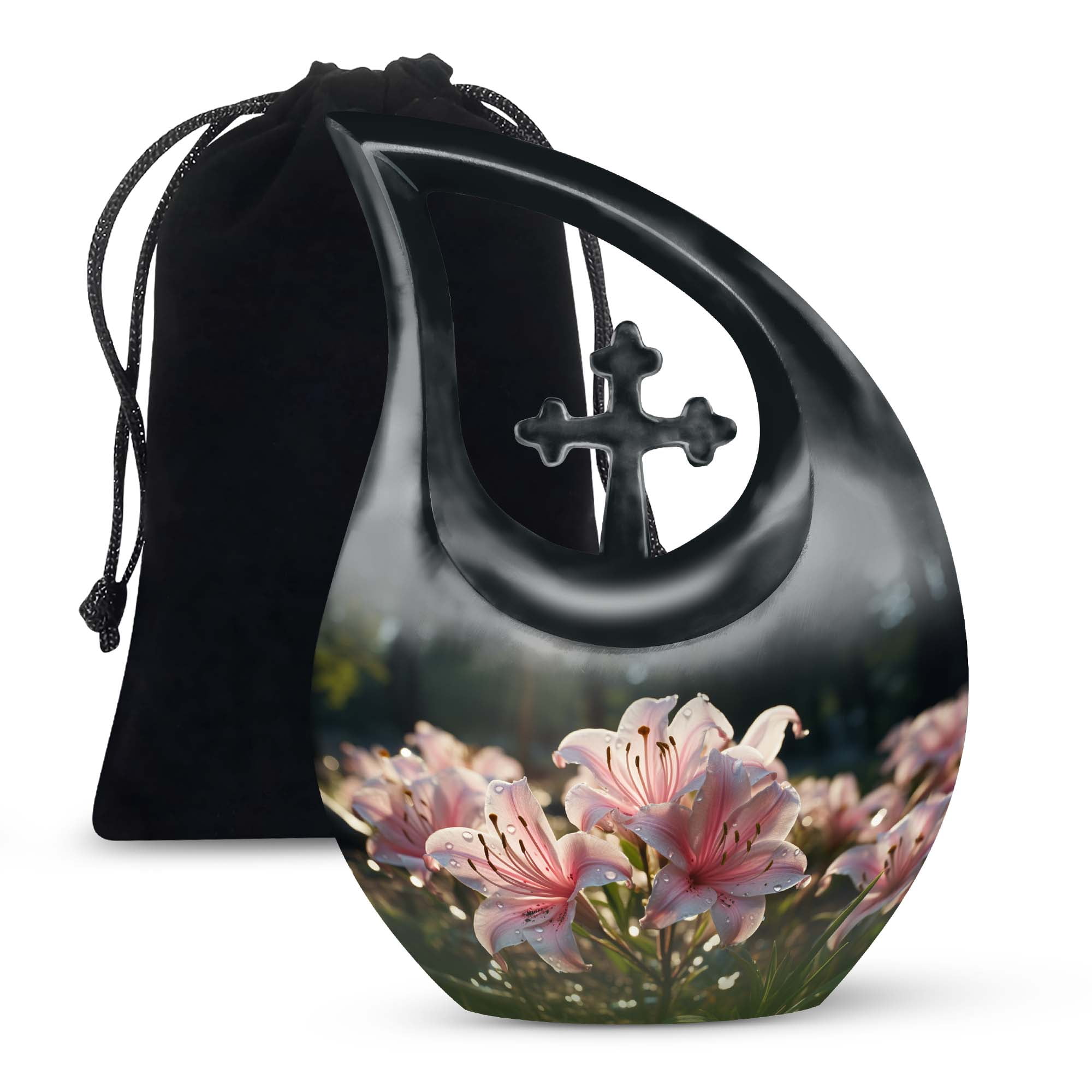 Lilly with Water Drop - Ashes Urn - Creamated Ash Urns - Cremation Urns ...