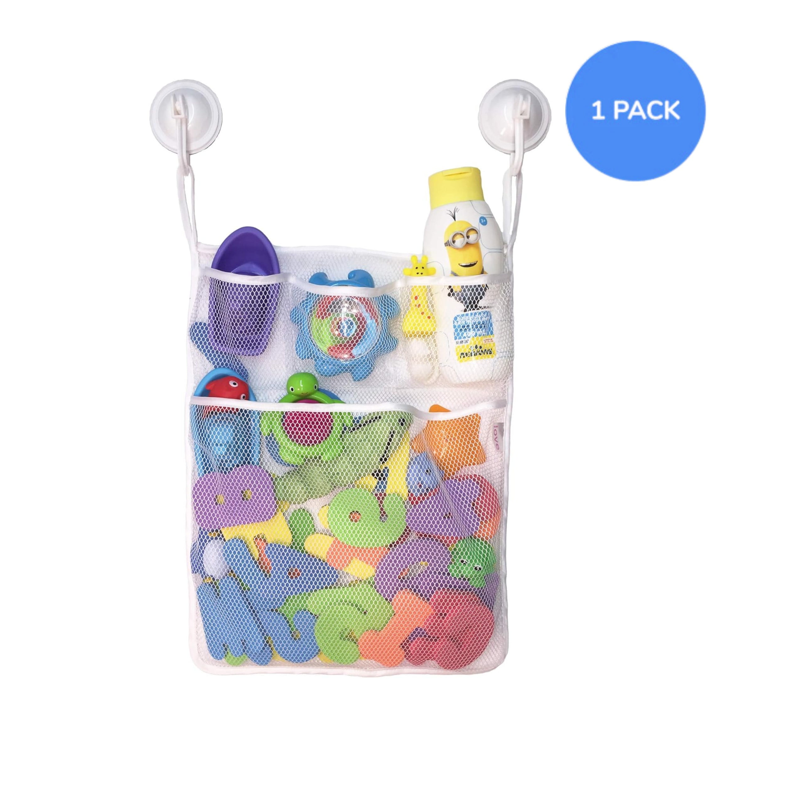 Lilly’s Love Bath Toy Storage Hanging Wall Mesh Organizer w/ 2 Strong ...